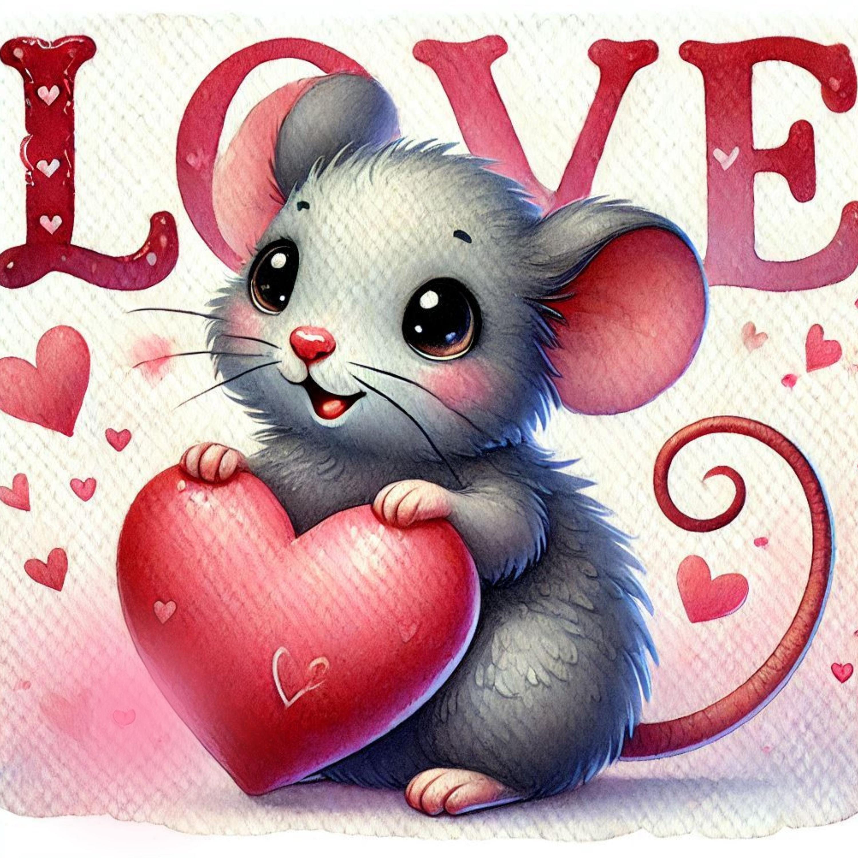 Adorable Valentine Mice, Perfect for Nursery or Kid's Room, Apparel ...