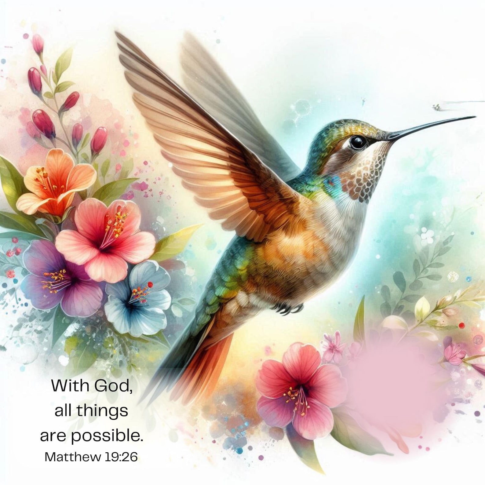 Beautiful Hummingbirds of Praise, Use for Cards, Wall Art, Apparel ...
