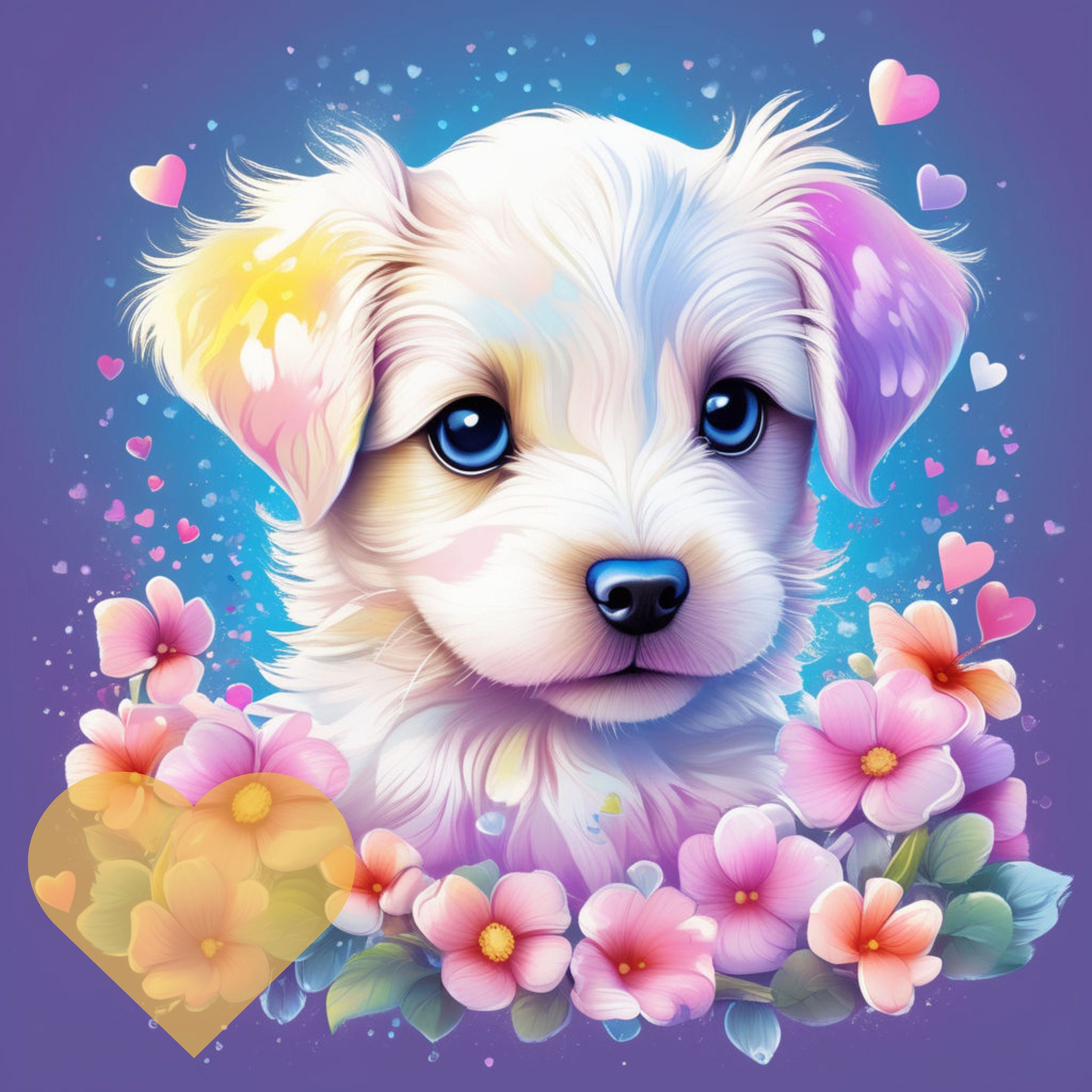 Puppy Love, Set Two, Use for Cards, Wall Art, Apparel, Scrapbooks ...