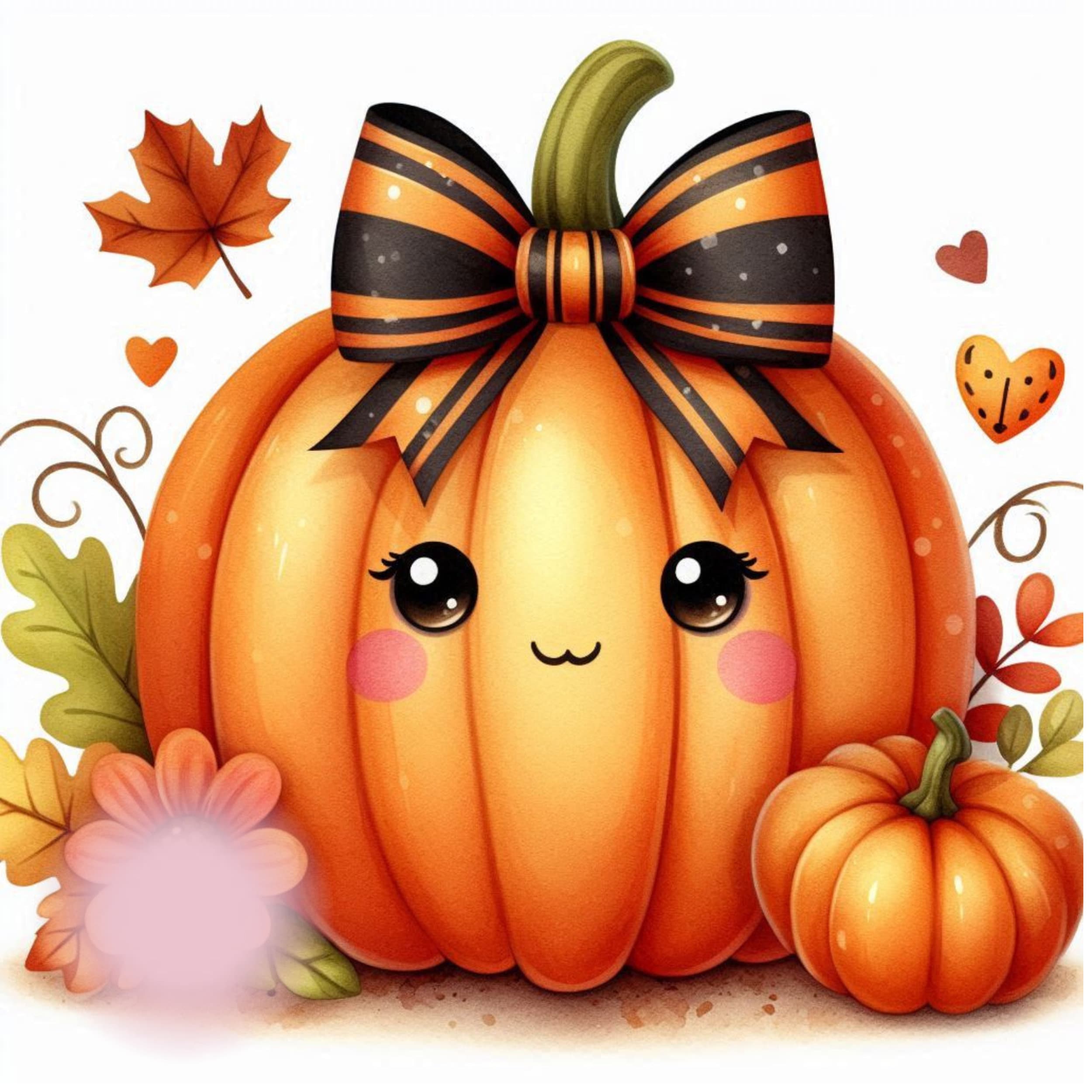 Adorable Autumn Pumpkins, Set 2, Use for Cards, Wall Art, Apparel ...