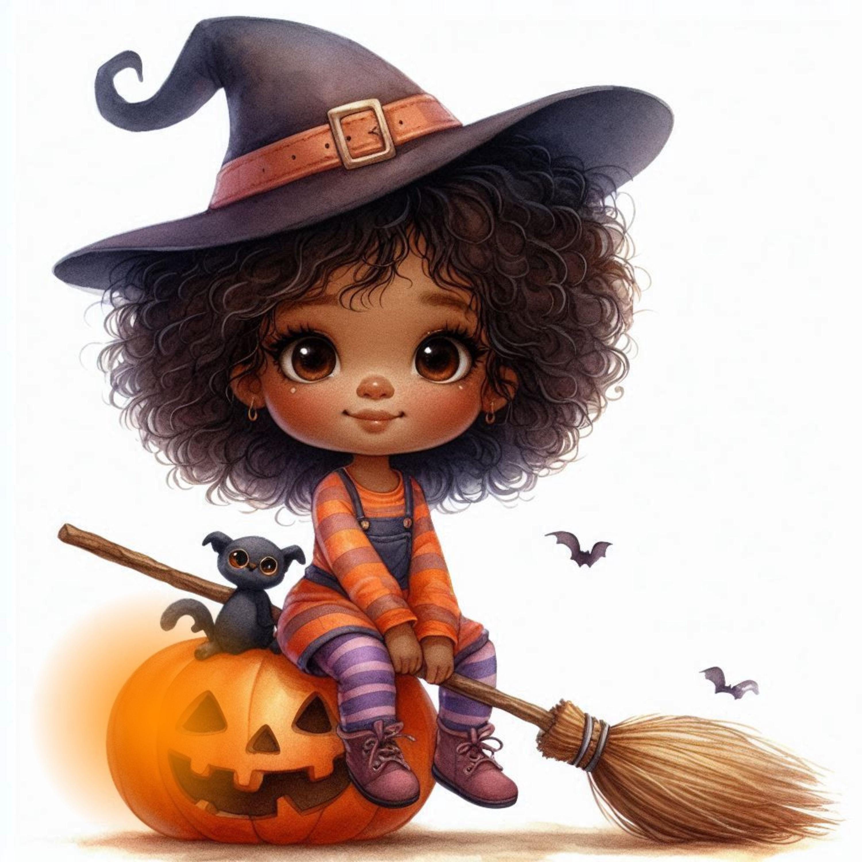 Adorable, Little Girl Witches, Perfect for Nursery or Kid's Room ...
