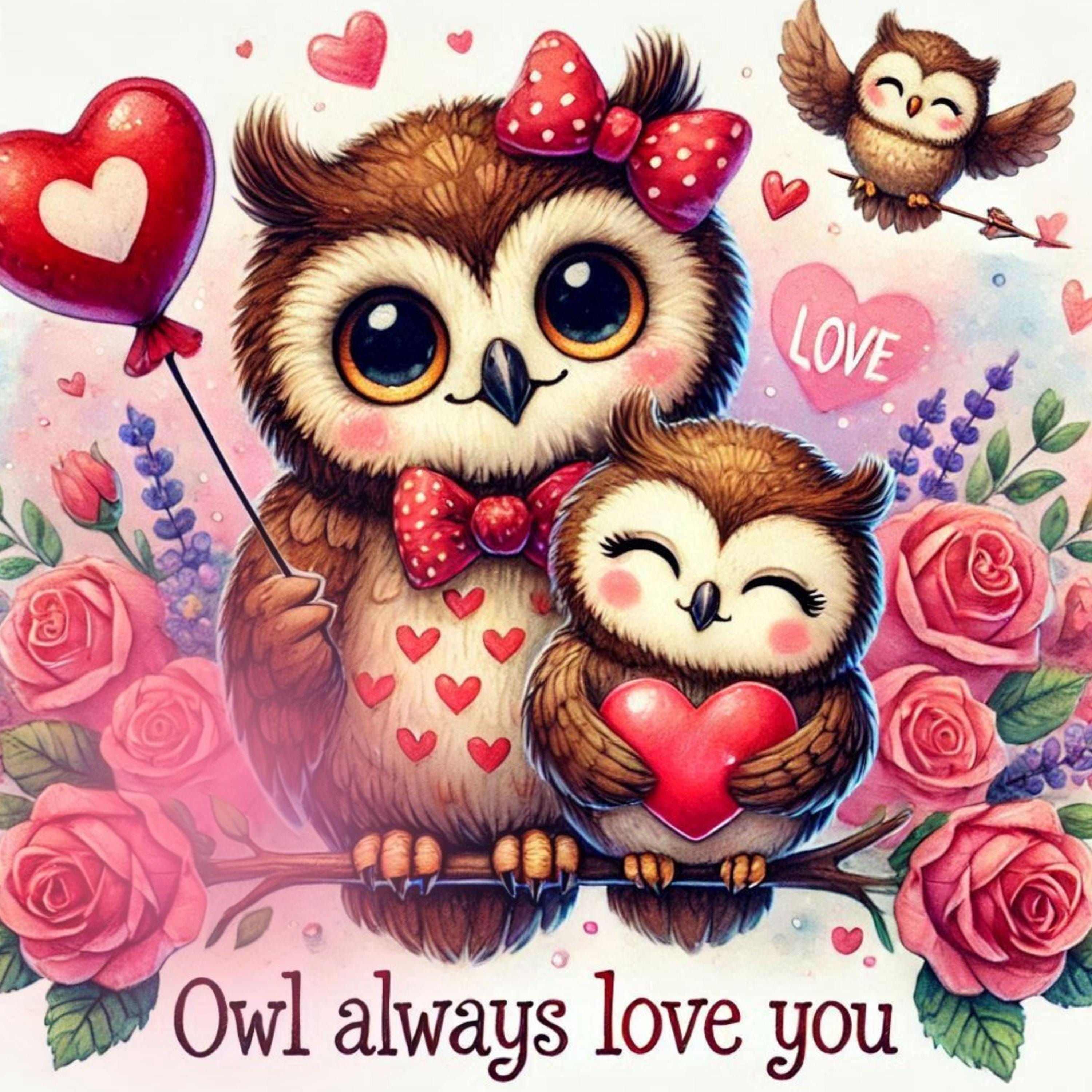 Adorable Owls, Valentines, Owl Always Love You, Use for Apparel, Cards ...
