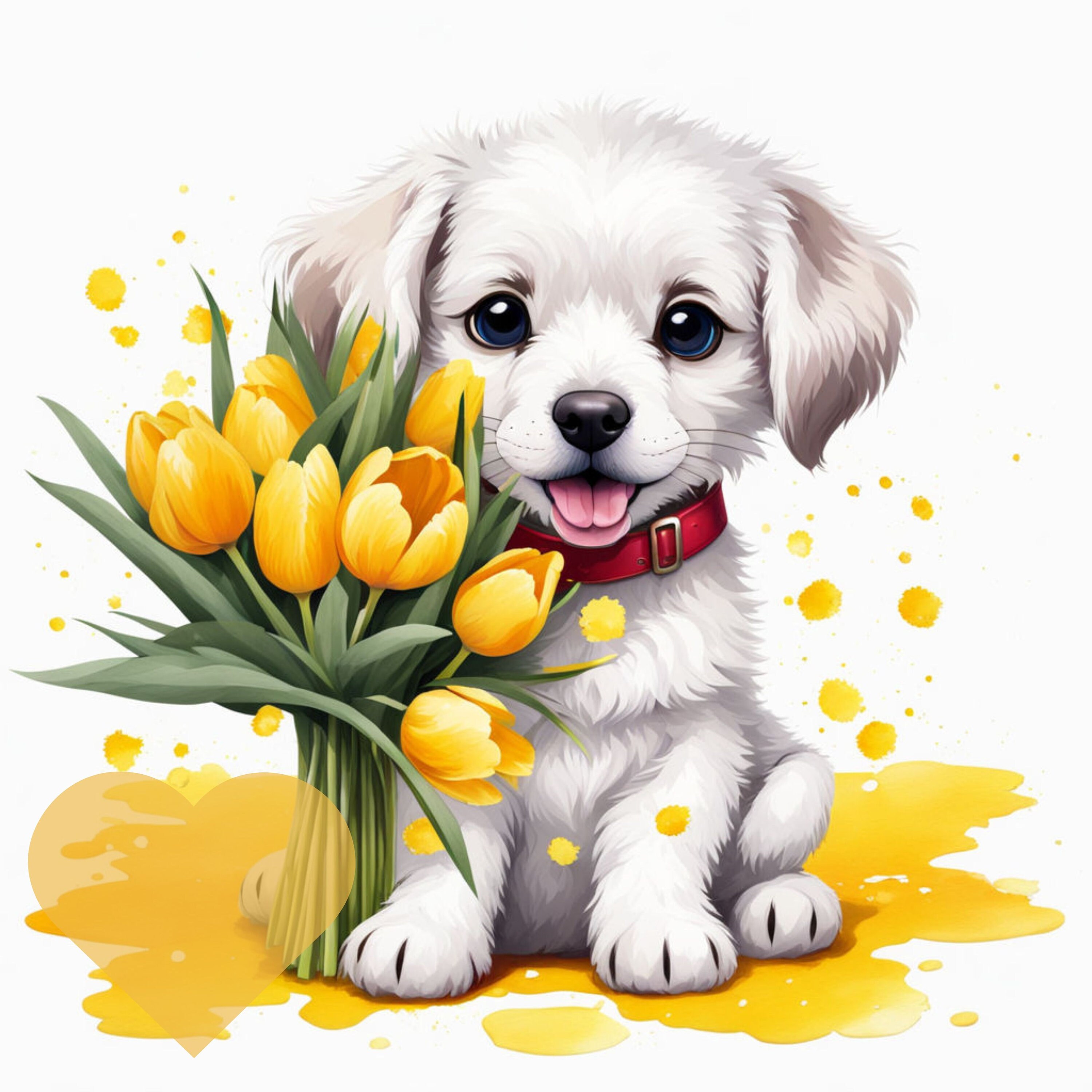 Puppy Love, Set Two, Use for Cards, Wall Art, Apparel, Scrapbooks ...