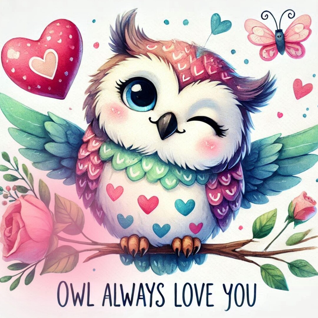 Adorable Owls, Valentines, Owl Always Love You, Use for Apparel, Cards ...