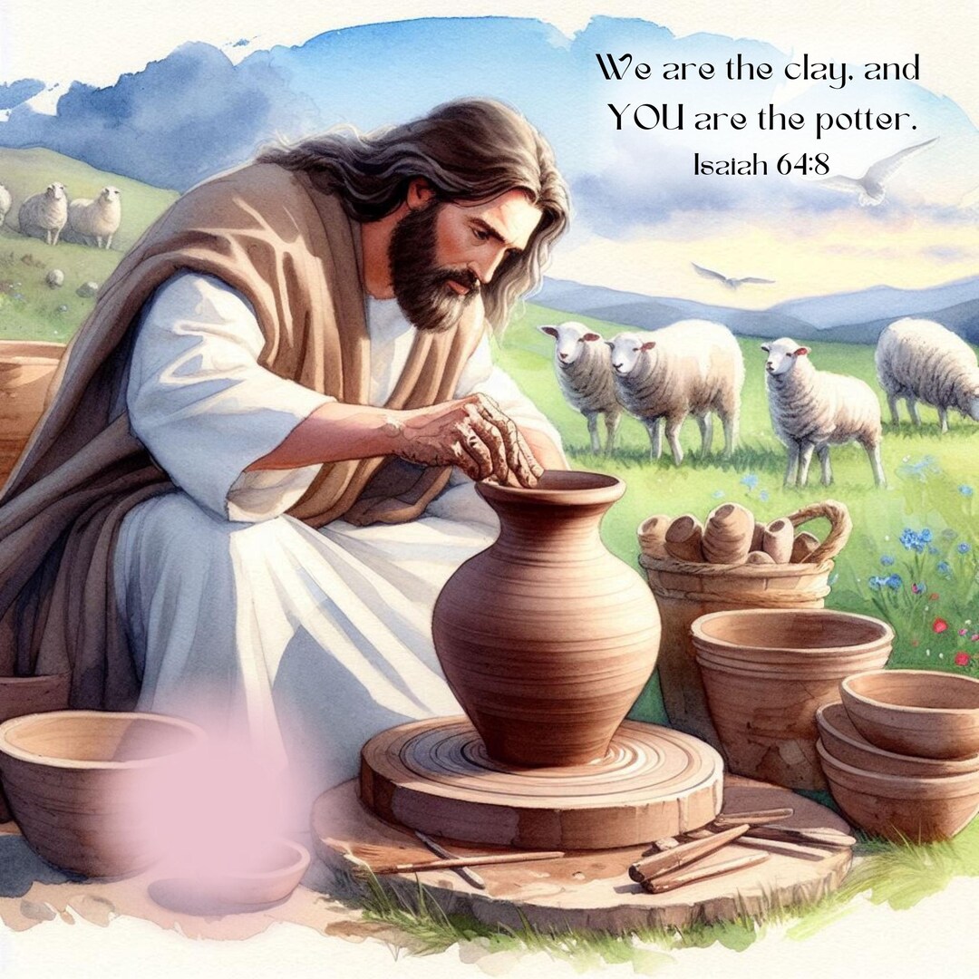Scripture Verse, We Are the Clay, Use for Cards, Magnets, Tiles, Wall ...