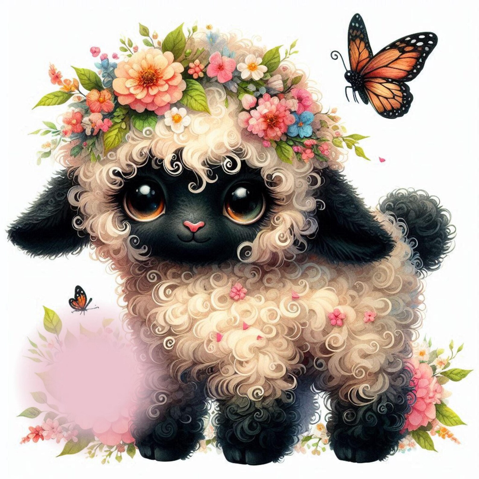 Adorable Little Lambs, Use for Cards, Nursery Wall Art, Apparel ...