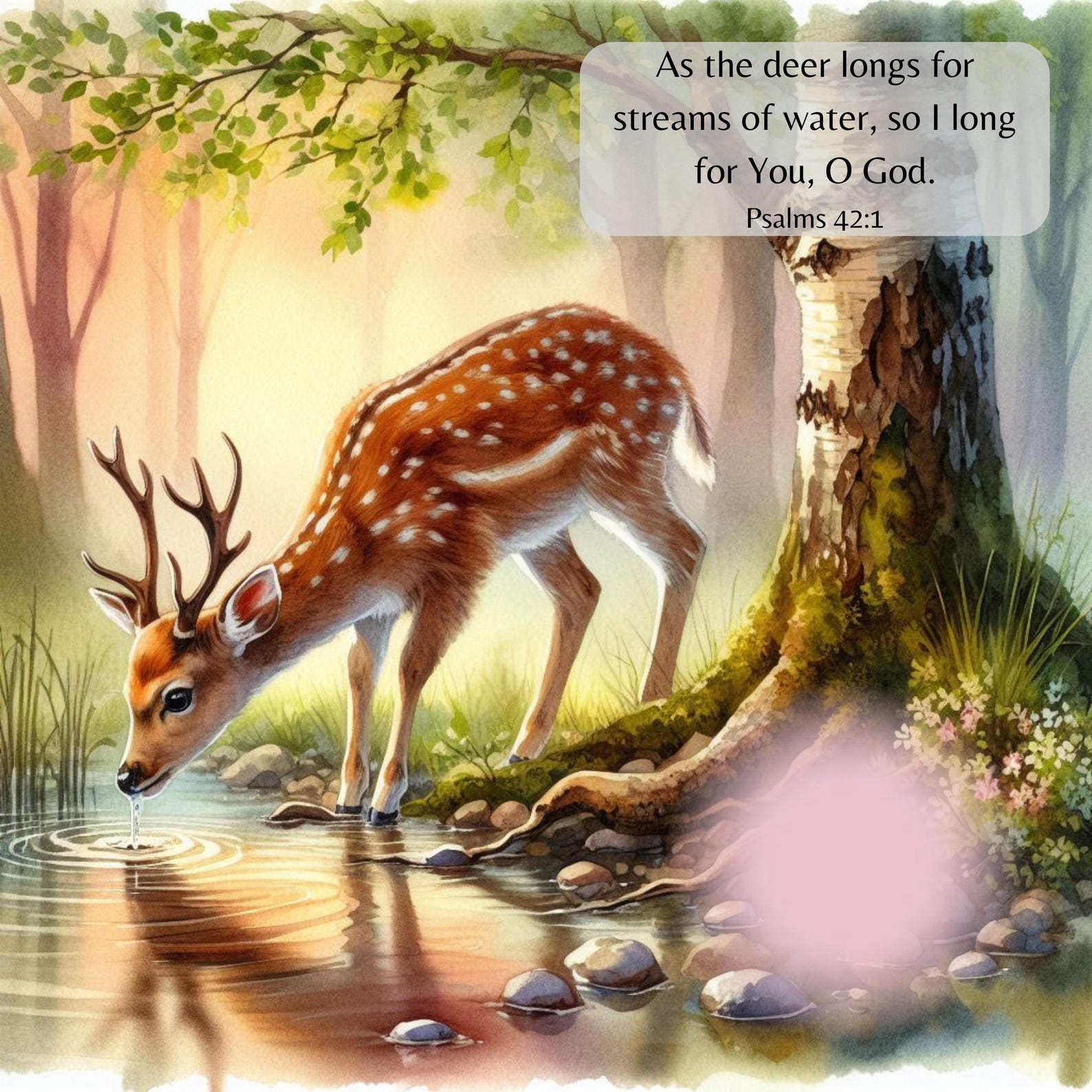 Scripture Verse, as the Deer Pants, Use for Cards, Magnets, Tiles, Wall ...