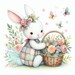 Adorable Patchwork Bunnies, Use for Cards, Nursery Wall Art, Apparel ...