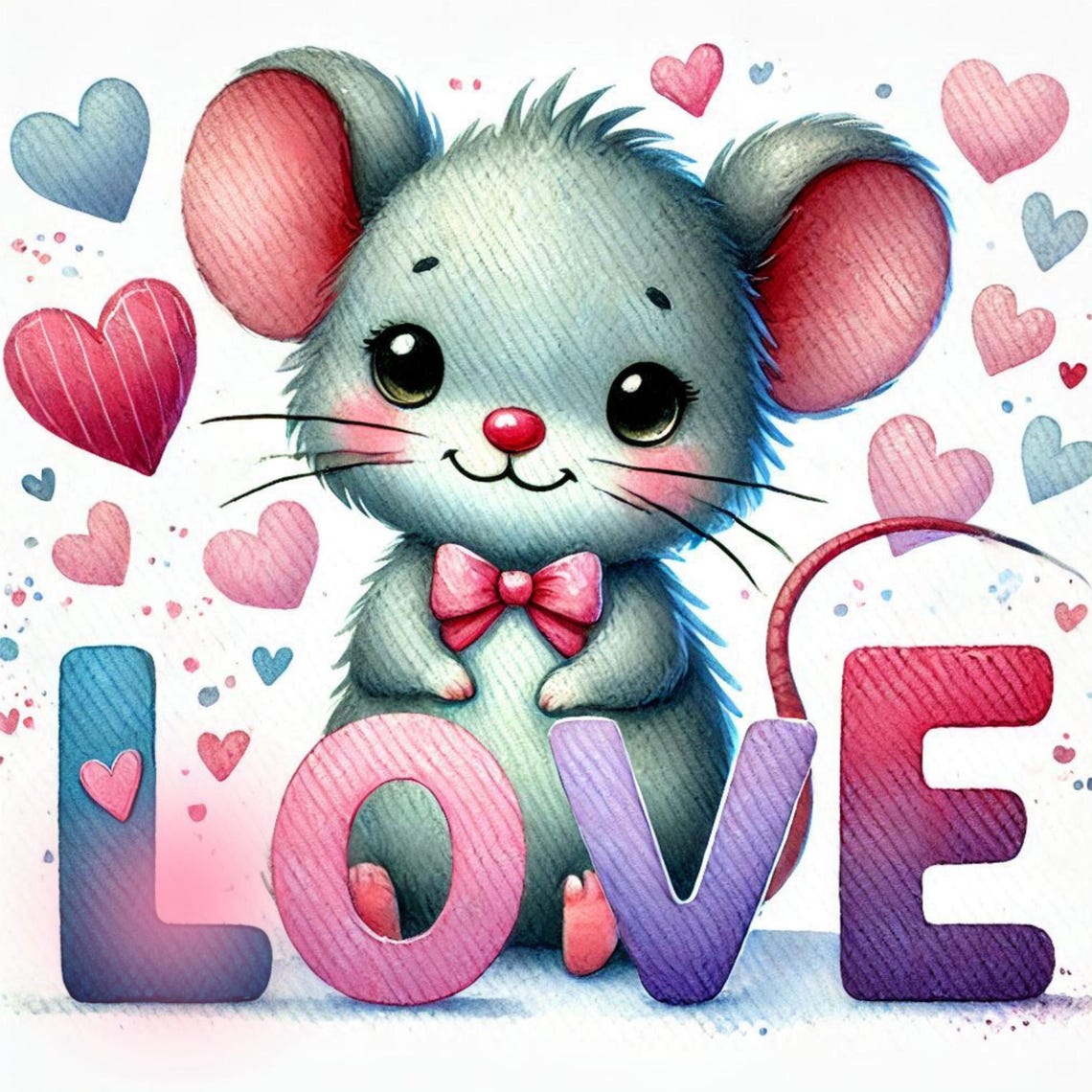 Adorable Valentine Mice, Perfect for Nursery or Kid's Room, Apparel ...