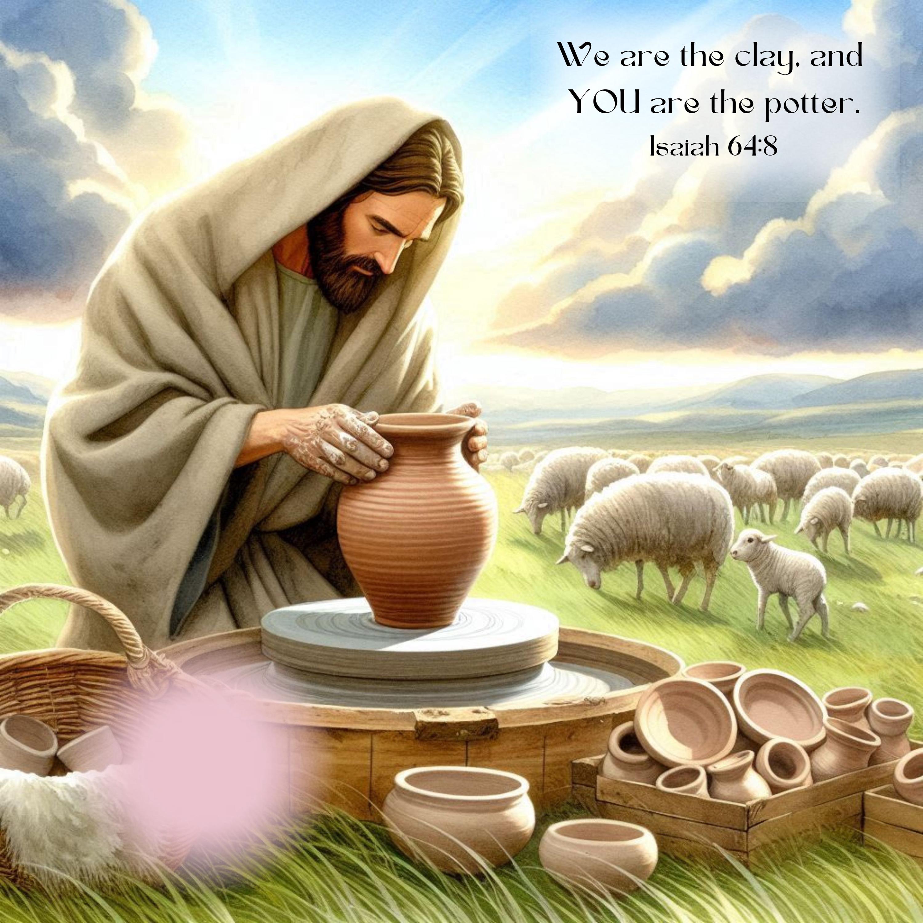 Scripture Verse, We Are the Clay, Use for Cards, Magnets, Tiles, Wall ...