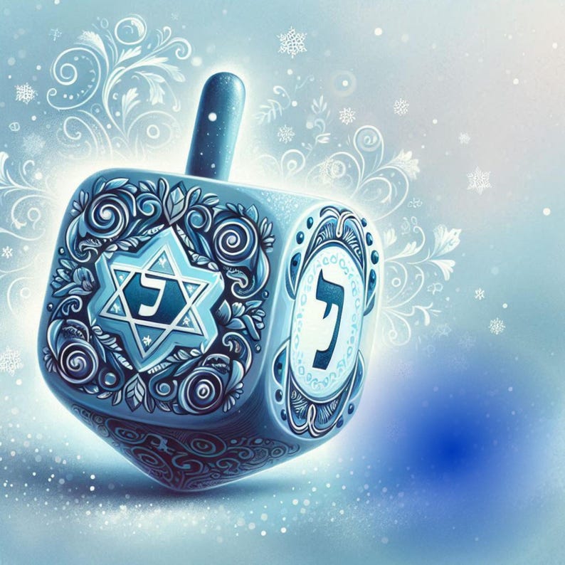 Hanukkah, Elegant Dreidels - Etsy