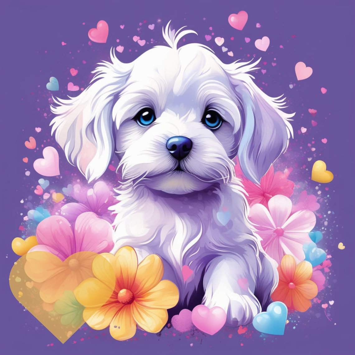 Puppy Love, Set Two, Use for Cards, Wall Art, Apparel, Scrapbooks ...
