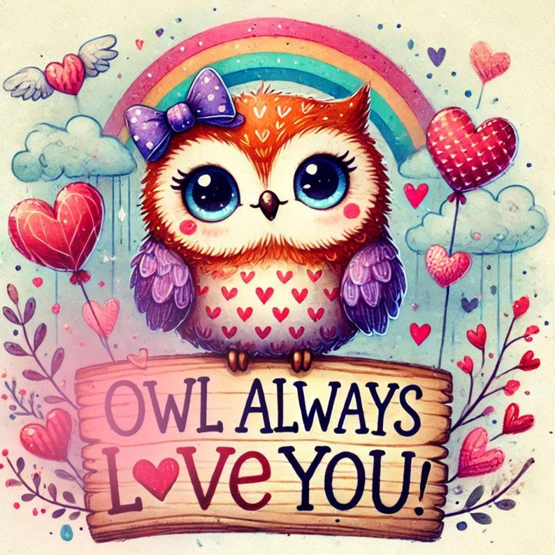 Adorable Owls, Valentines, Owl Always Love You, Use for Apparel, Cards ...