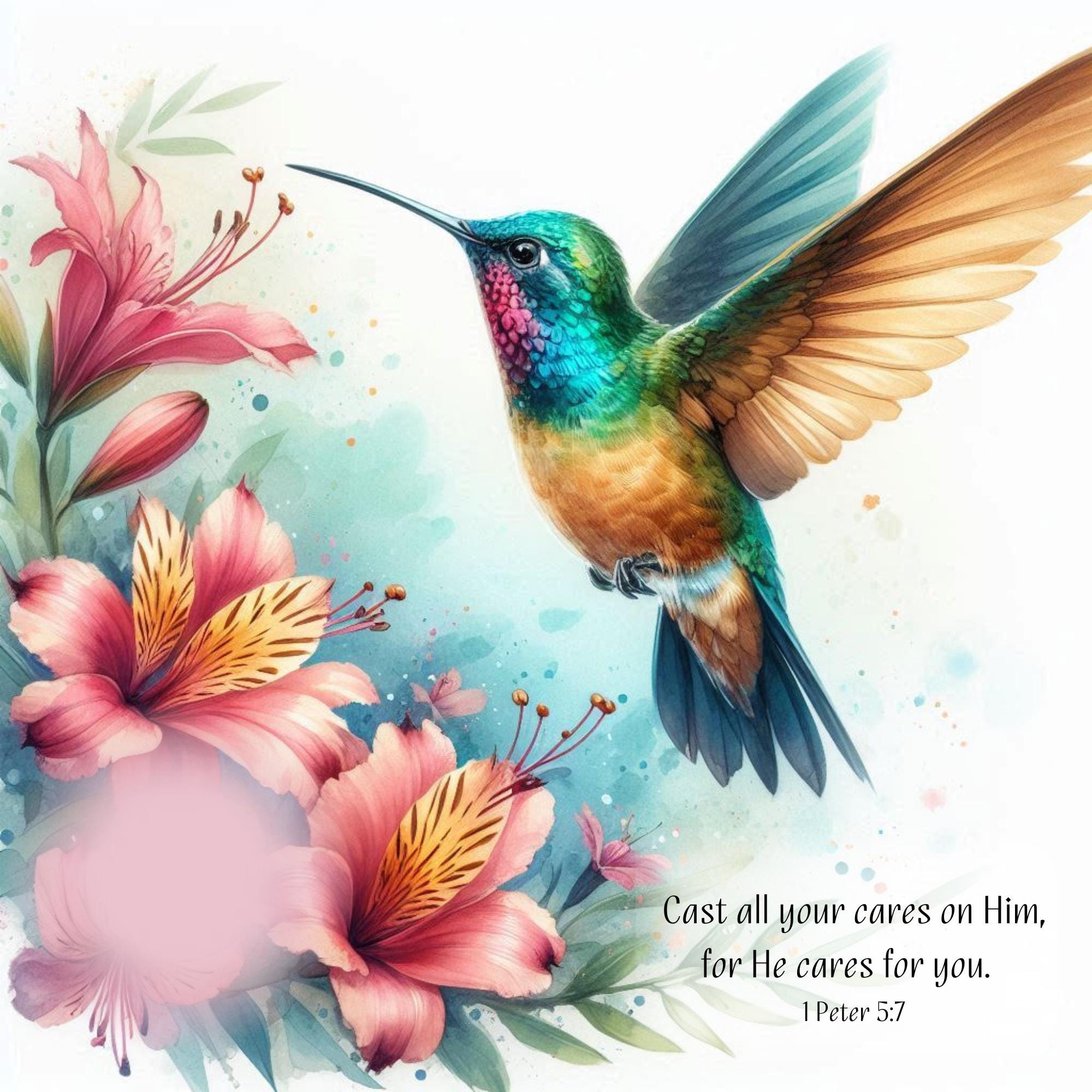 Beautiful Hummingbirds of Praise, Use for Cards, Wall Art, Apparel ...