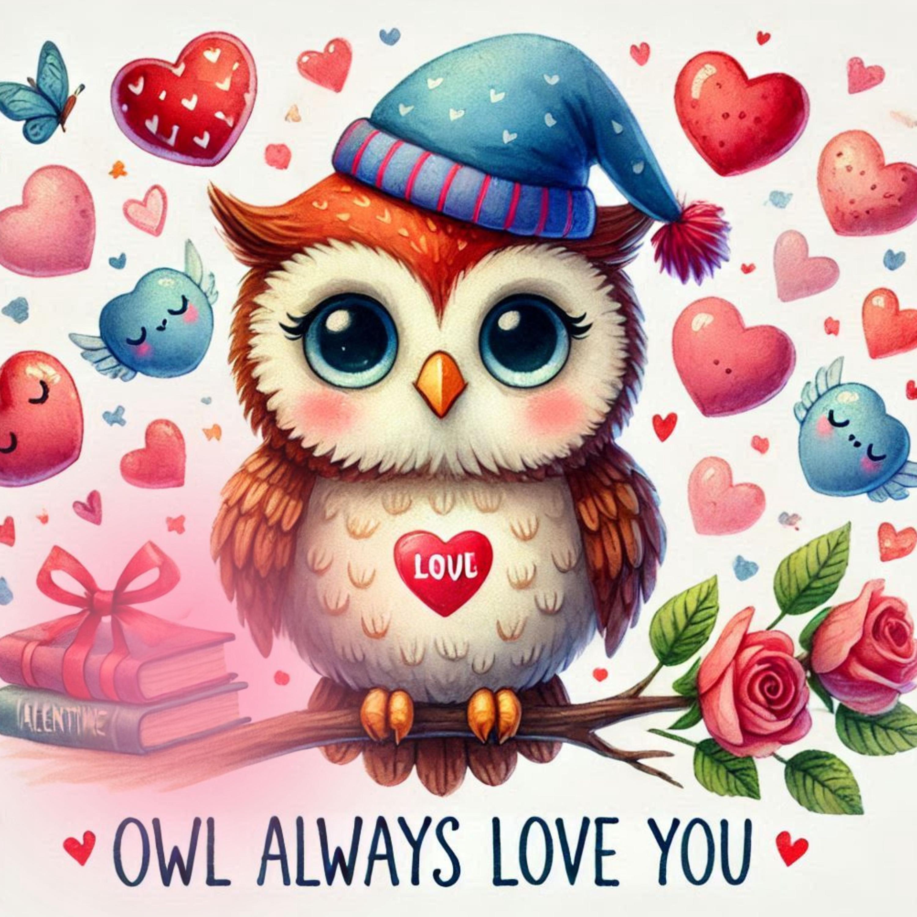Adorable Owls, Valentines, Owl Always Love You, Use for Apparel, Cards ...
