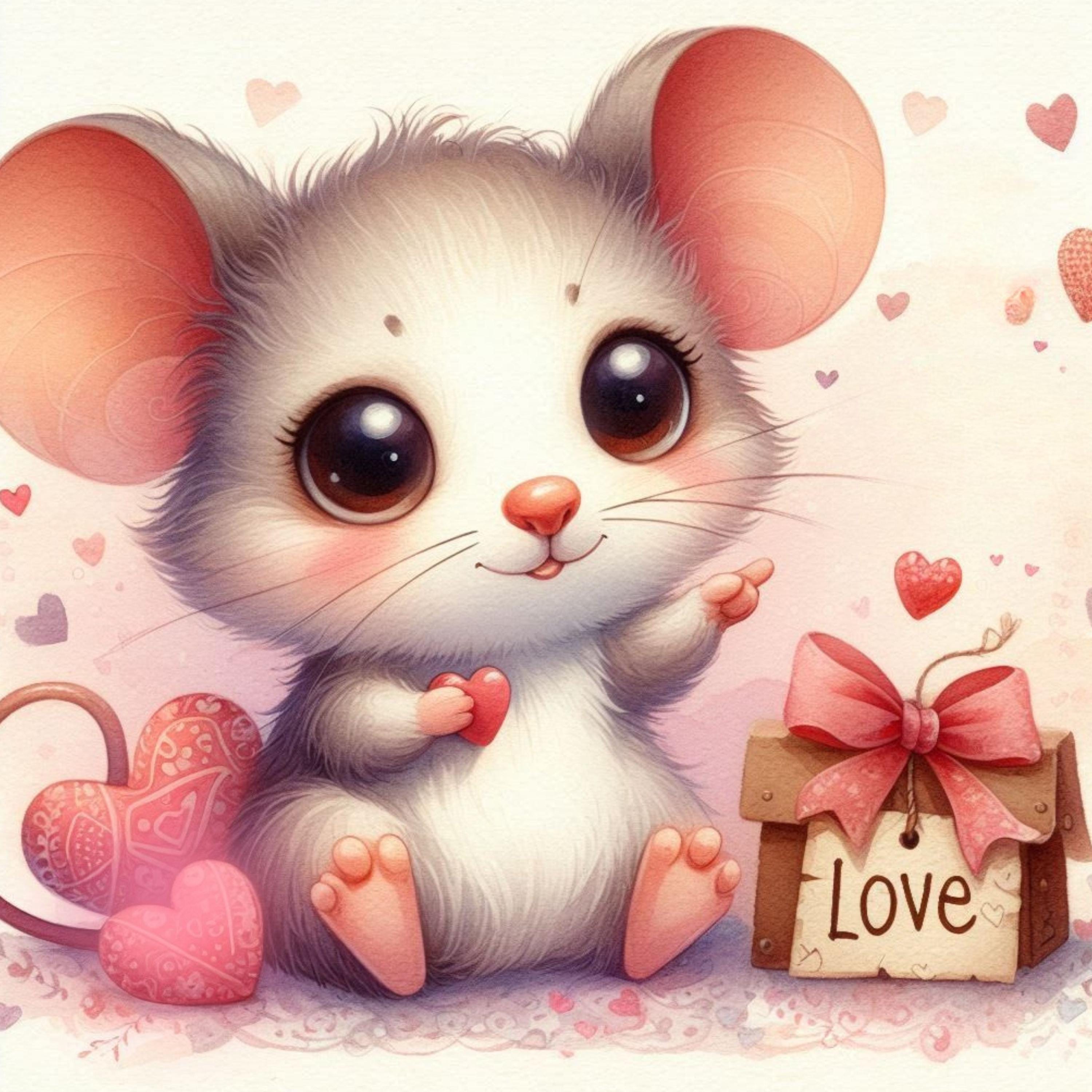 Adorable Valentine Mice, Perfect for Nursery or Kid's Room, Apparel ...
