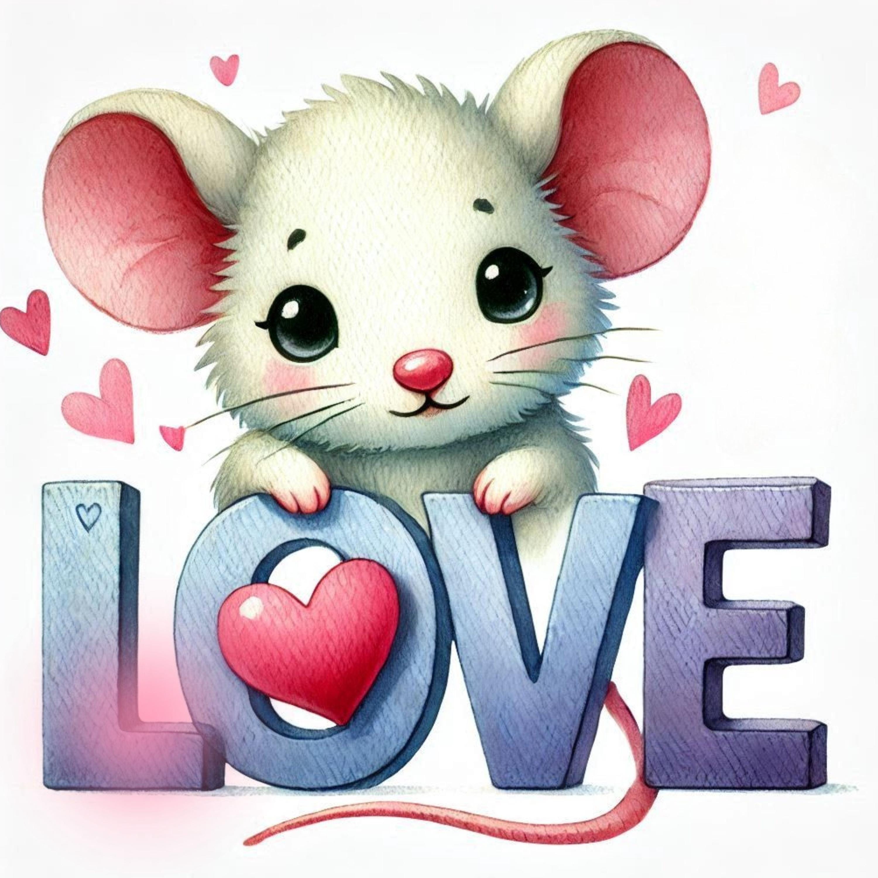 Adorable Valentine Mice, Perfect for Nursery or Kid's Room, Apparel ...