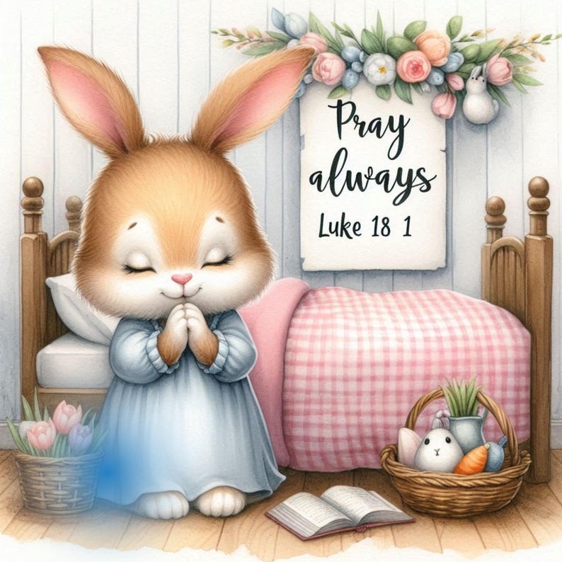 Adorable Praying Animals, Scripture Message, Cards, Wall Art, Apparel ...