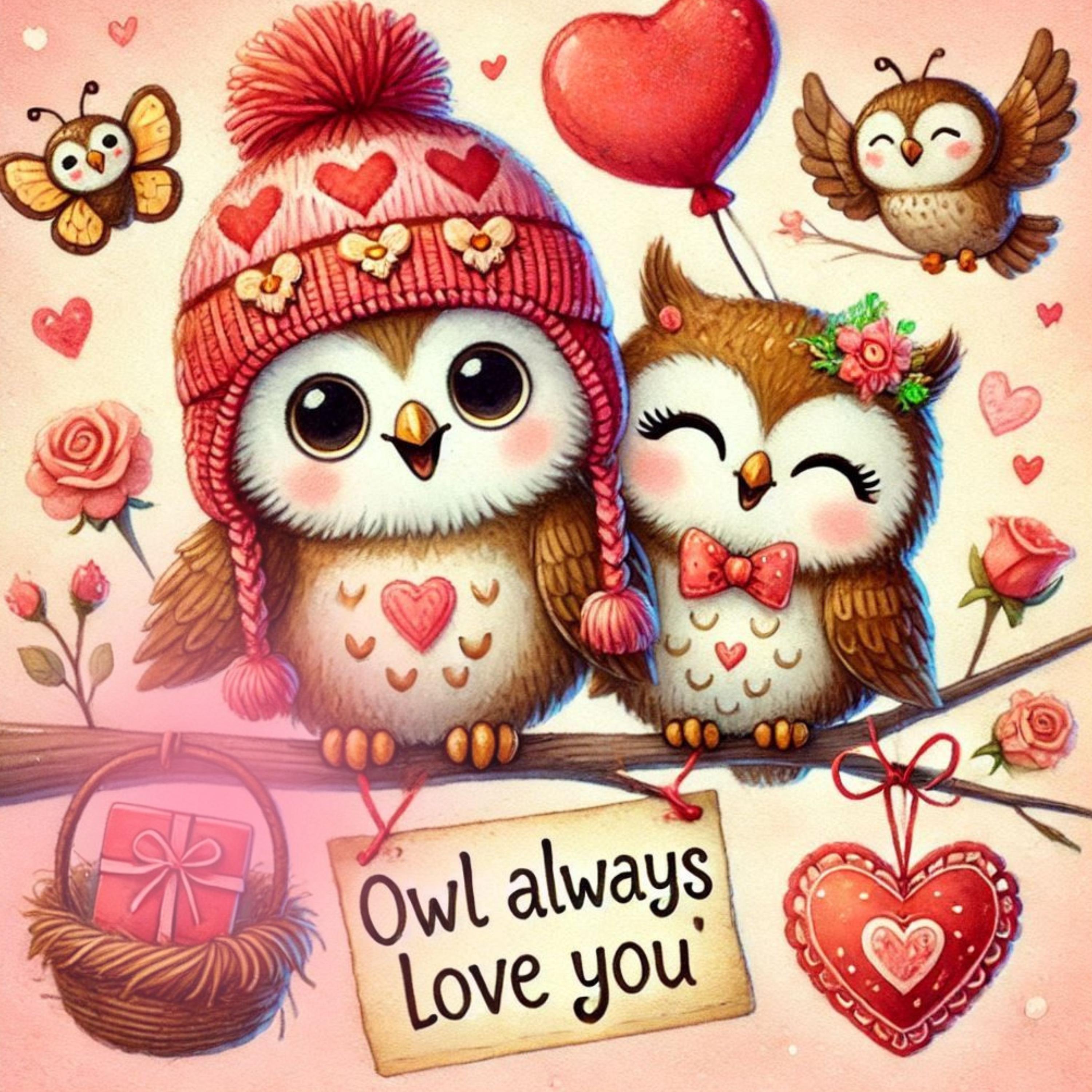 Adorable Owls, Valentines, Owl Always Love You, Use for Apparel, Cards ...