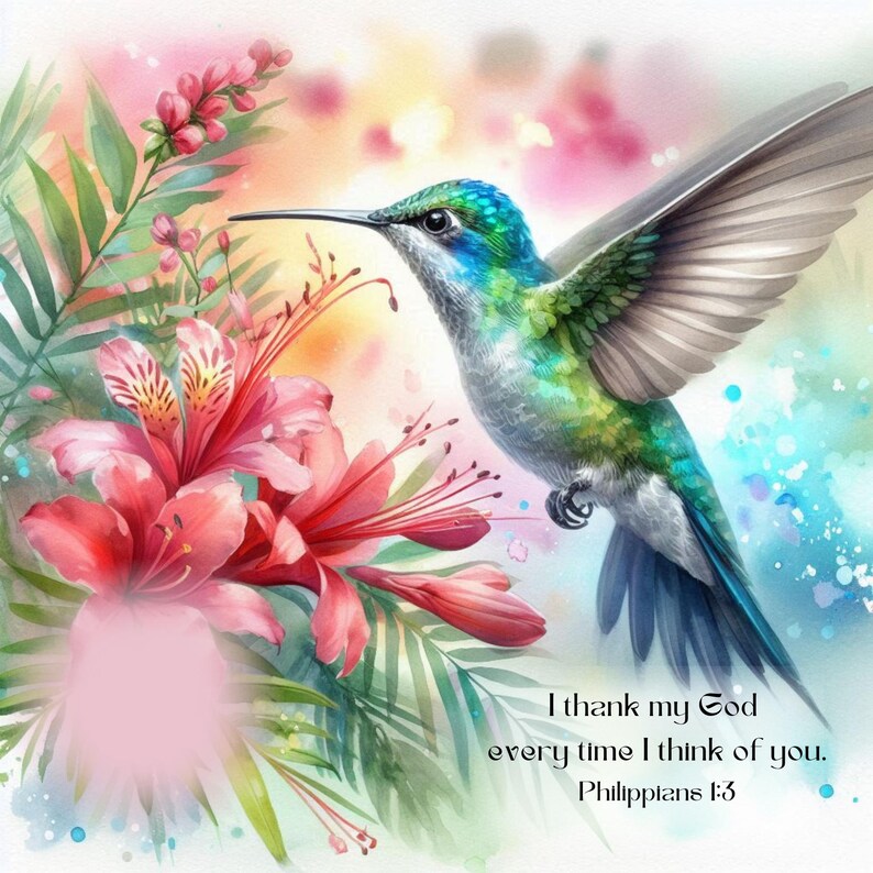 Beautiful Hummingbirds of Praise, Use for Cards, Wall Art, Apparel ...