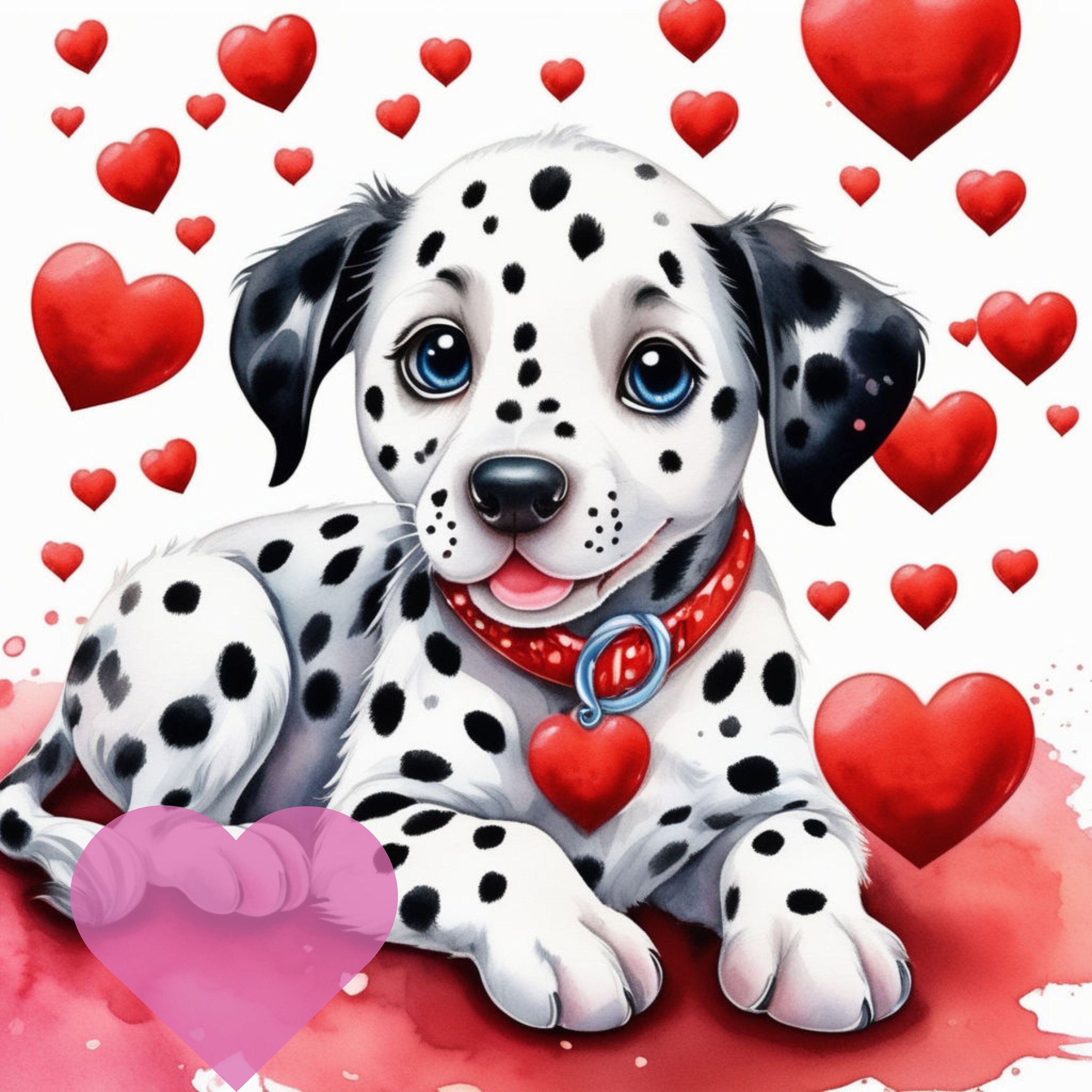 Puppy Love, Precious Puppy Clipart, Use for Cards, Wall Art, Apparel ...