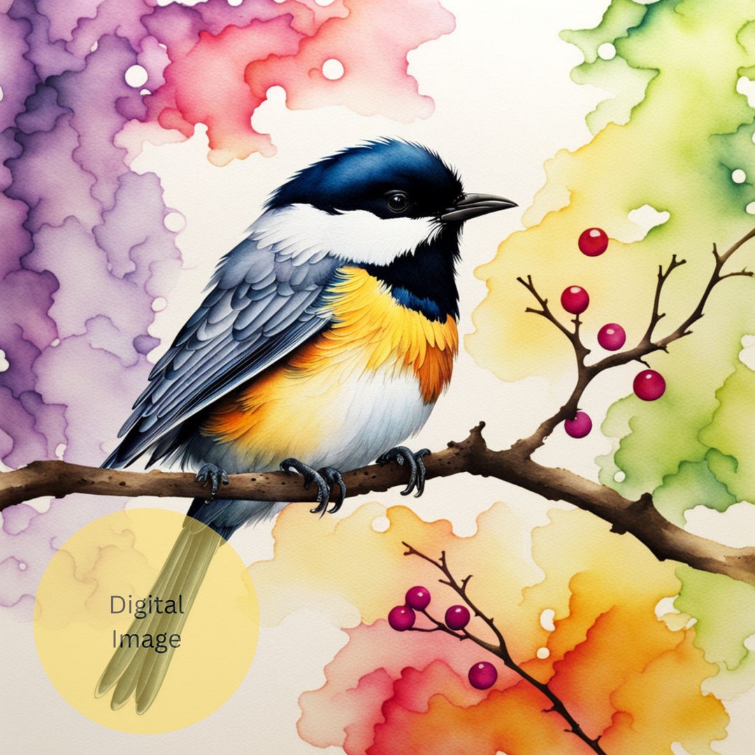 Beautiful Watercolor Birds, Use for Cards, Scrapbooking, Wall Art ...