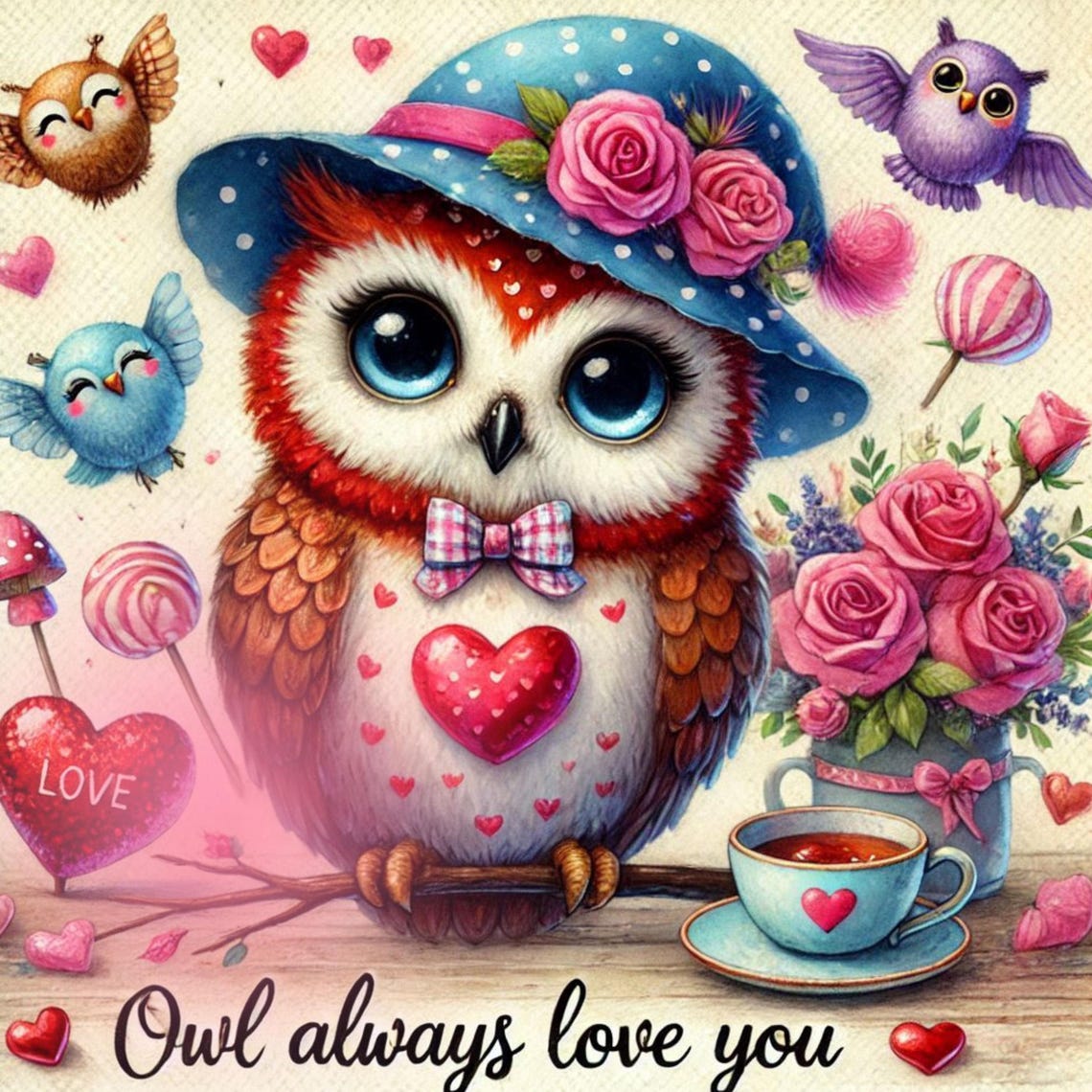 Adorable Owls, Valentines, Owl Always Love You, Use for Apparel, Cards ...