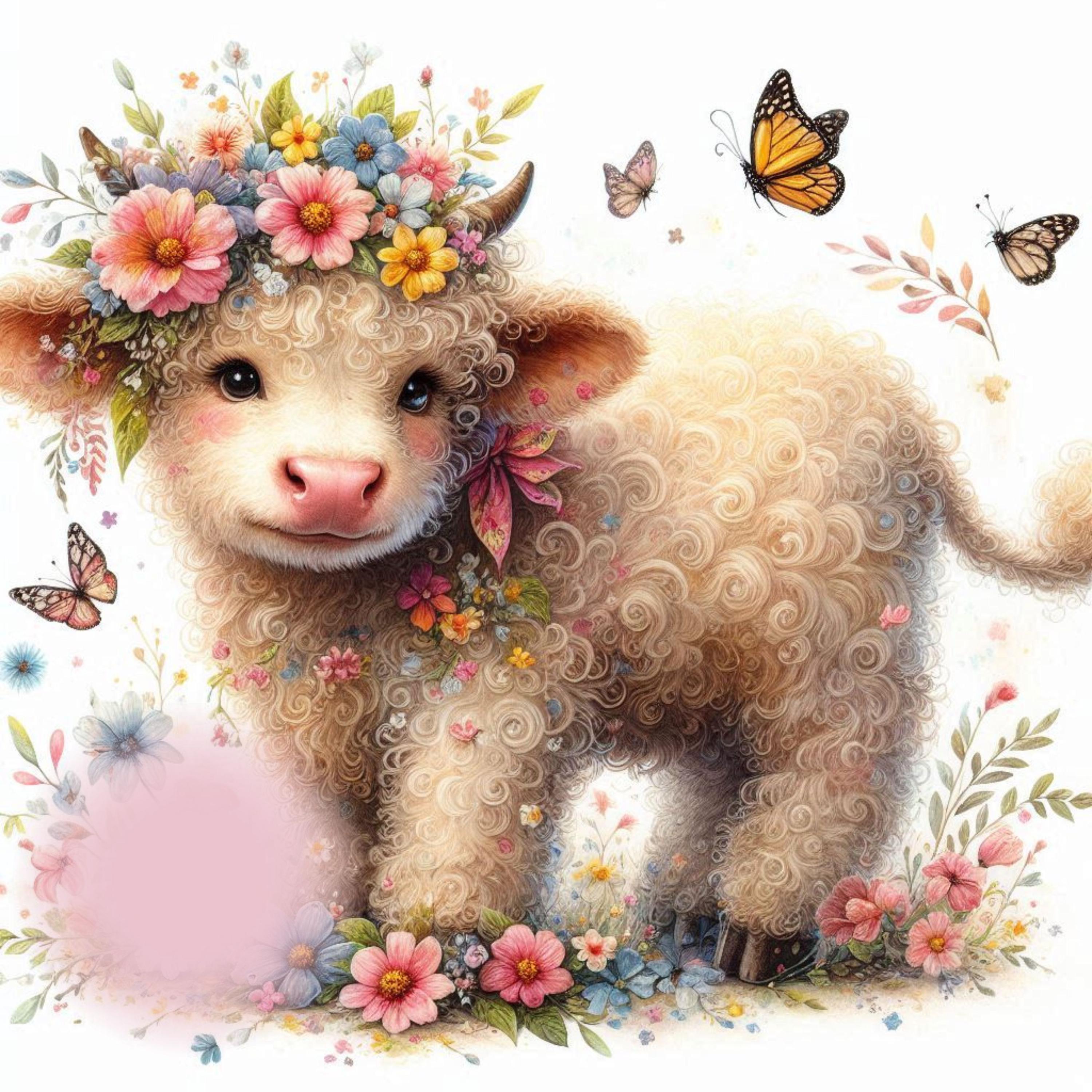 Adorable Little Cows, Use for Cards, Nursery Wall Art, Apparel ...