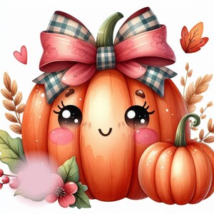 Adorable Autumn Pumpkins, Set 2, Use for Cards, Wall Art, Apparel ...