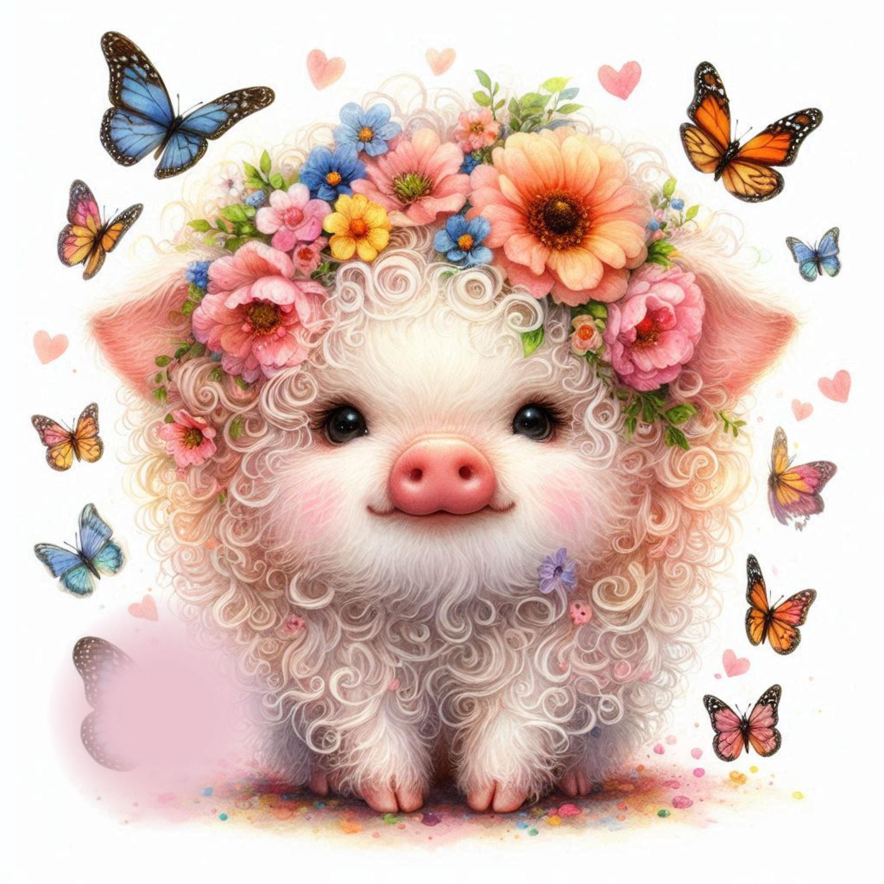 Adorable Little Piglets, Use for Cards, Nursery Wall Art, Apparel ...