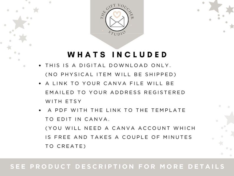 Dubai Gift Voucher | Instant Download | Printable Travel Gift ...