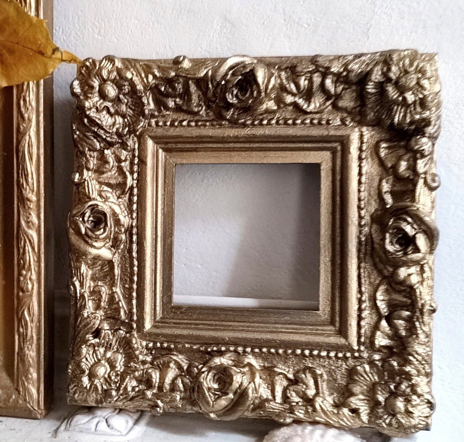 4x4 Gallery Wall Gold Frame, Mirrors Ornate Antique Gold Small Vintage ...