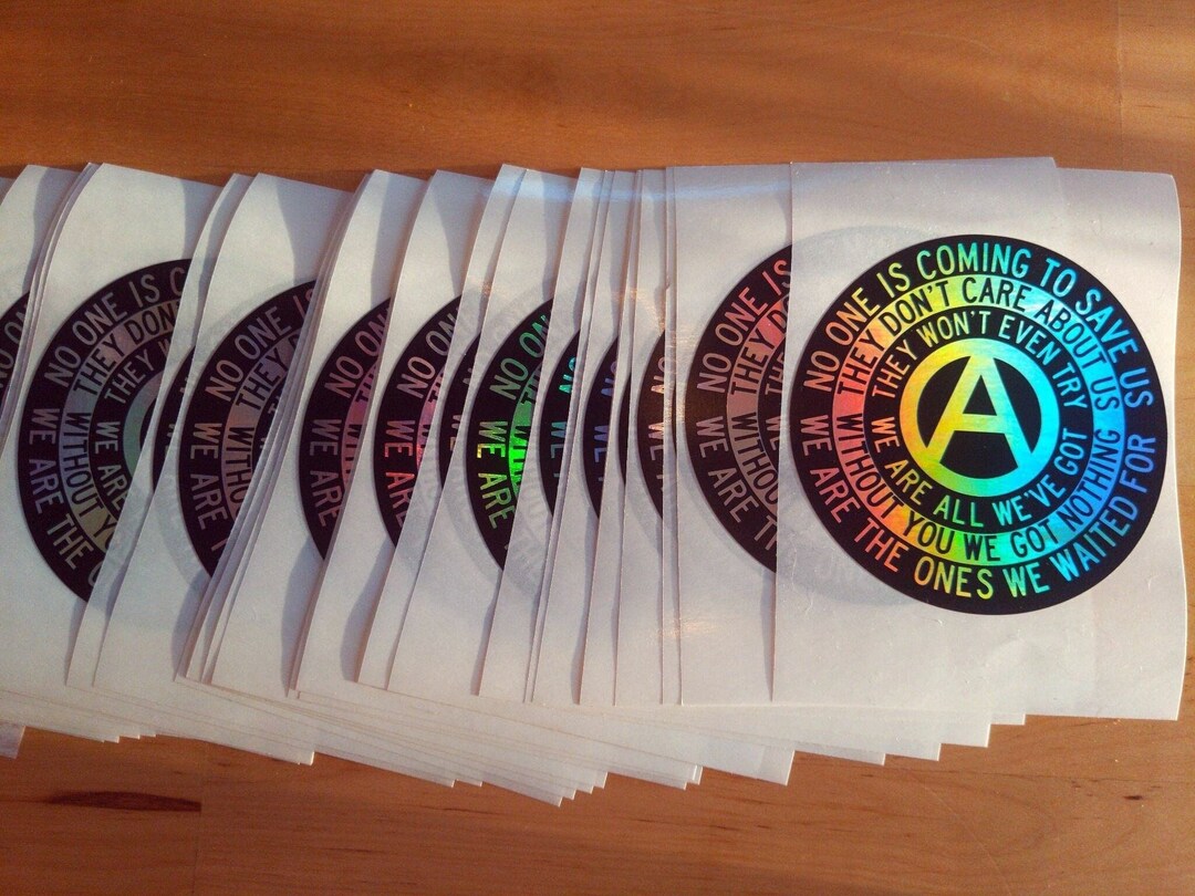 Eggshell Anarchist Sticker: No One is Coming to Save Us. We - Etsy