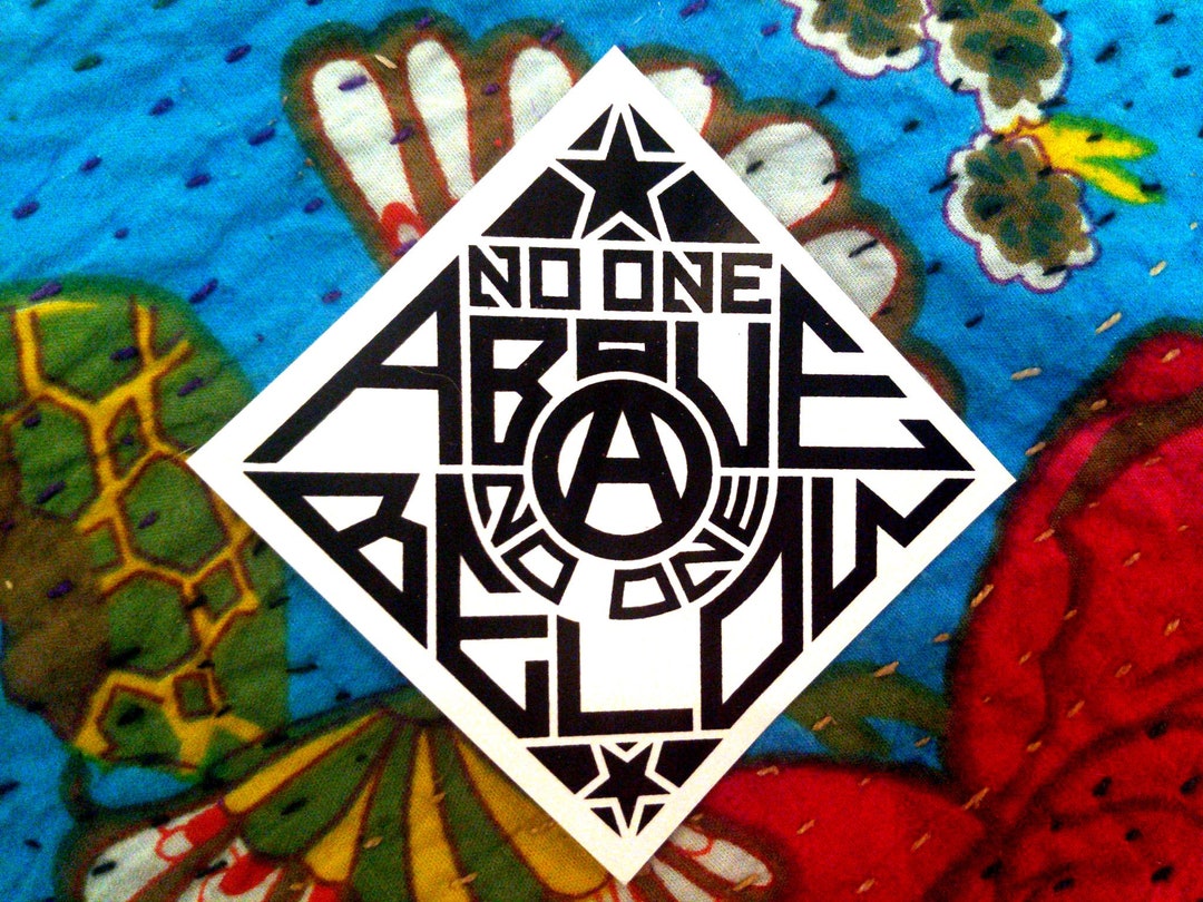 Anarchist Sticker: No One Above No One Below sticker Packs - Etsy