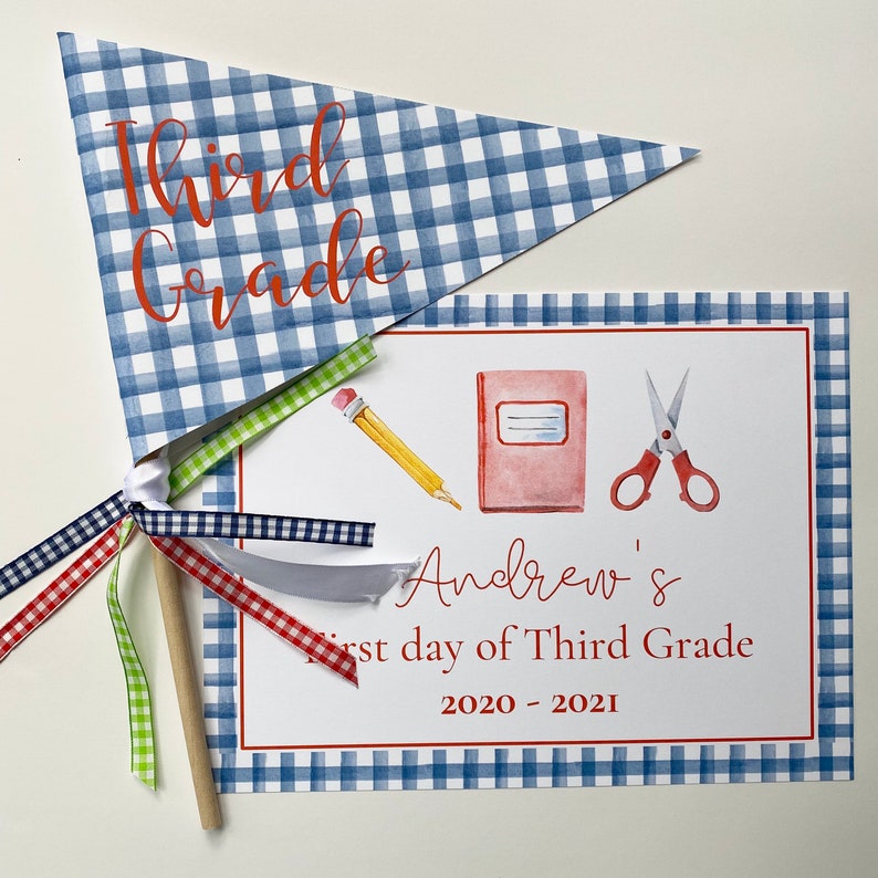 First Day of School Flag - Etsy