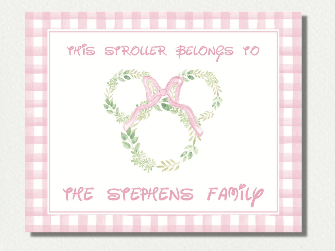 Disney Stroller Sign - Etsy