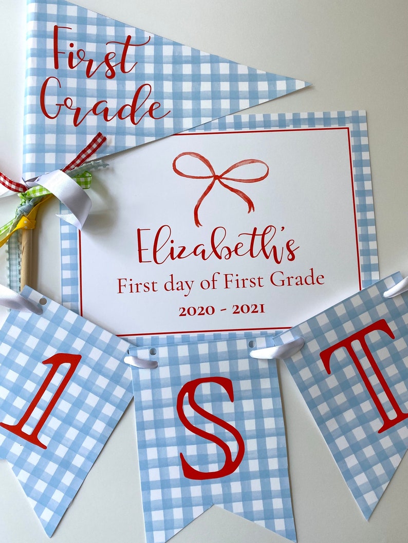 First Day of School Flag - Etsy