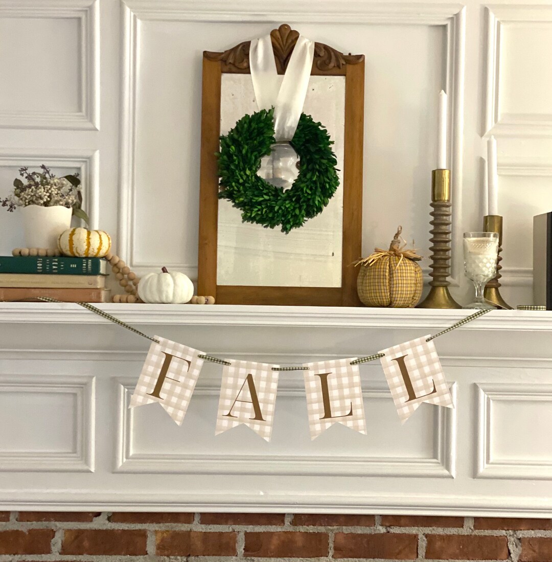 Fall Gingham Banner (DIGITAL DOWNLOAD) - Etsy