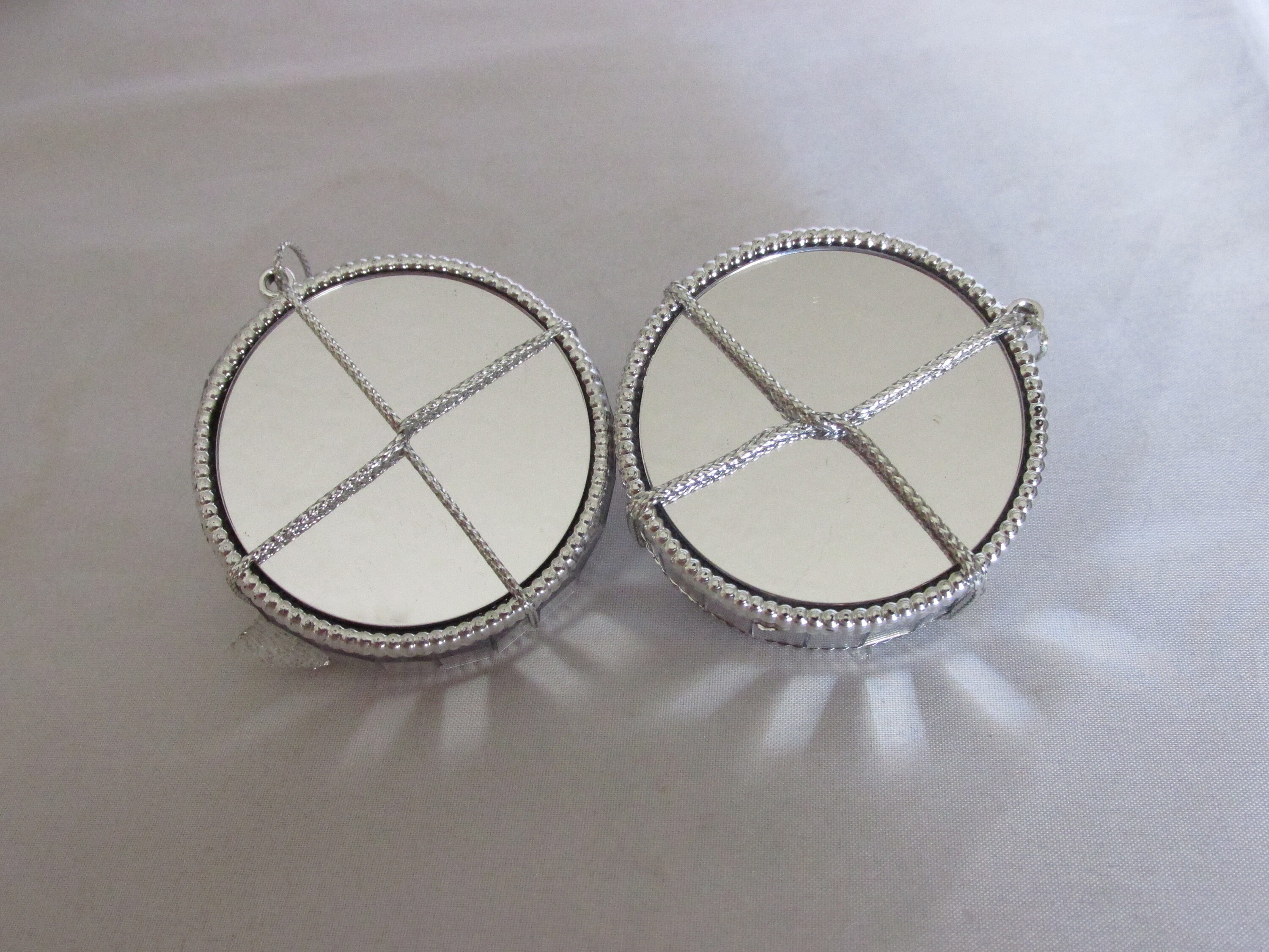 Vintage Avon "all Wrapped up for Christmas" Mirrored Ornaments, 2 ...