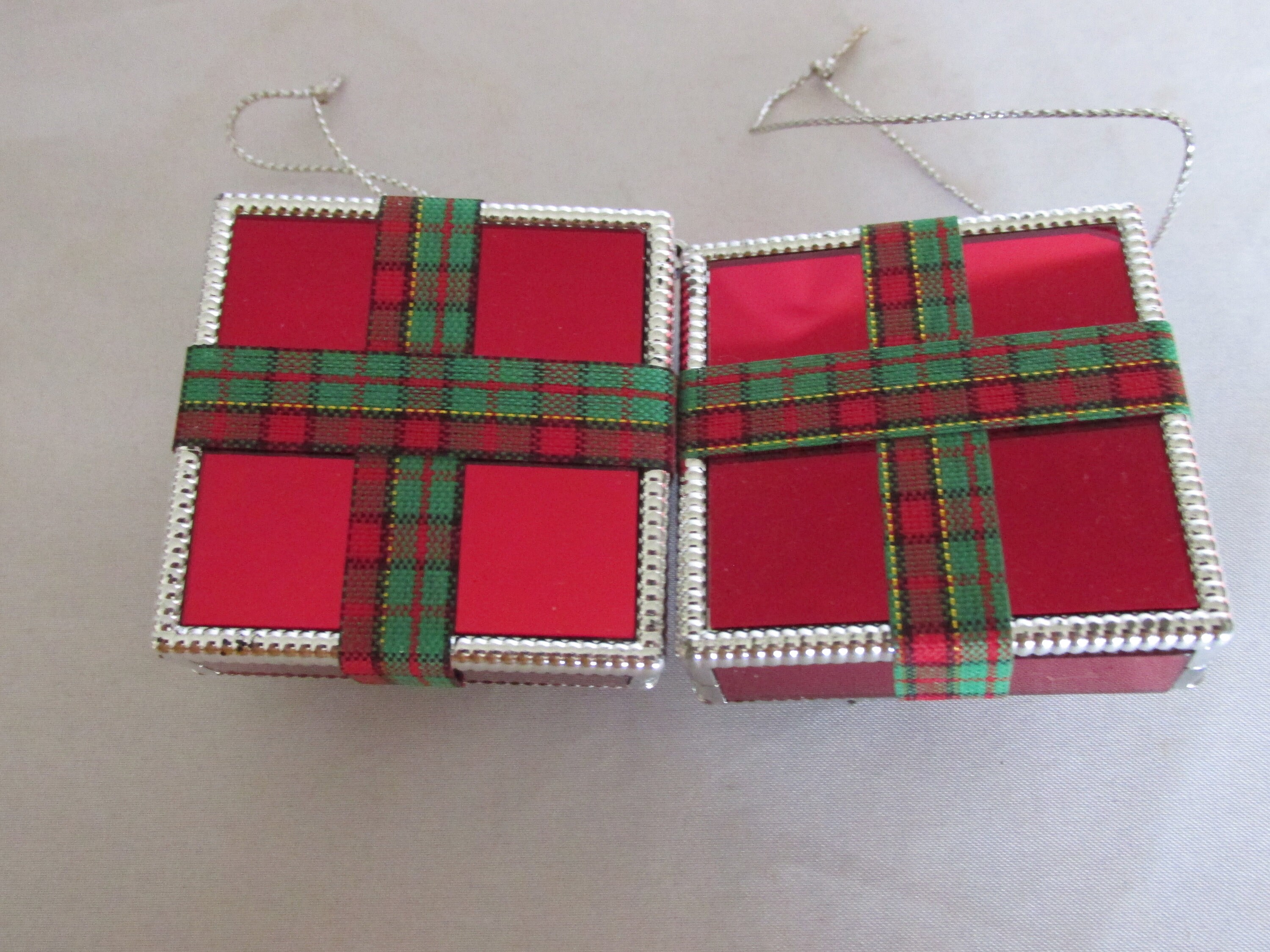 Vintage Avon "all Wrapped up for Christmas" Mirrored Ornaments, 2 ...