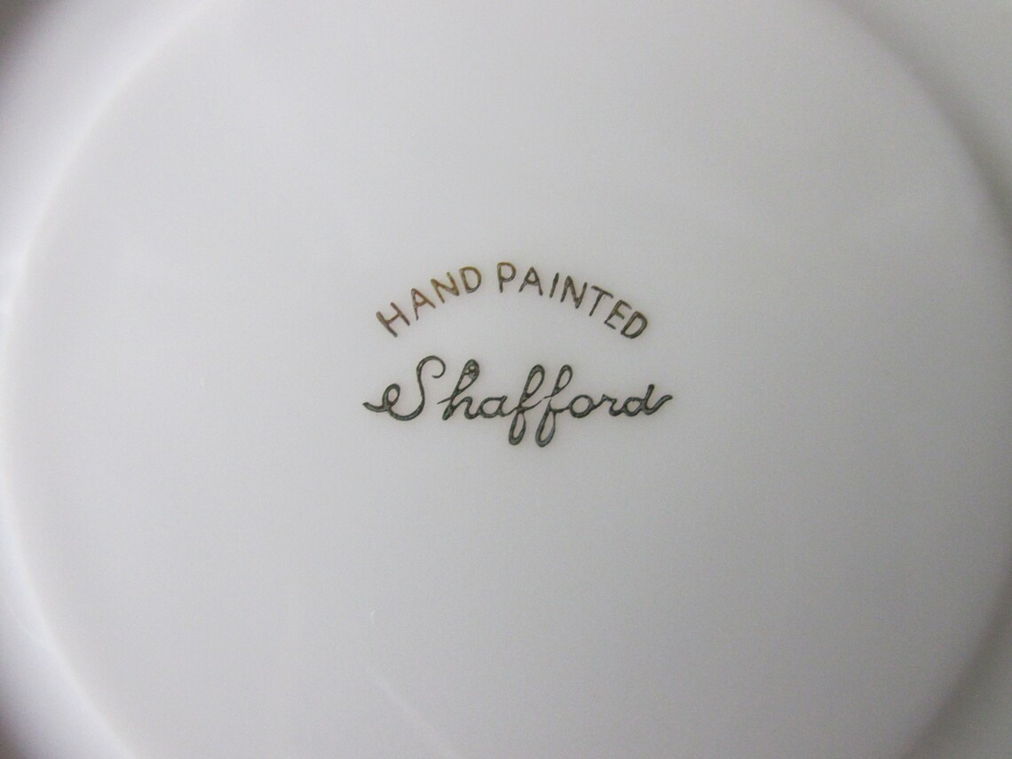Vintage Shafford Japanese Bone China Footed Cup & Saucer - Bright Green ...