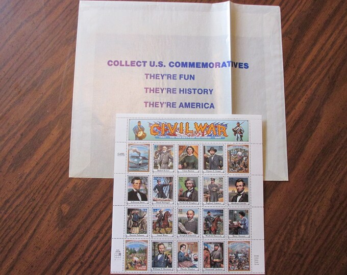 Commemorative Civil War Collectible Stamp Set - Unused and Still in ...