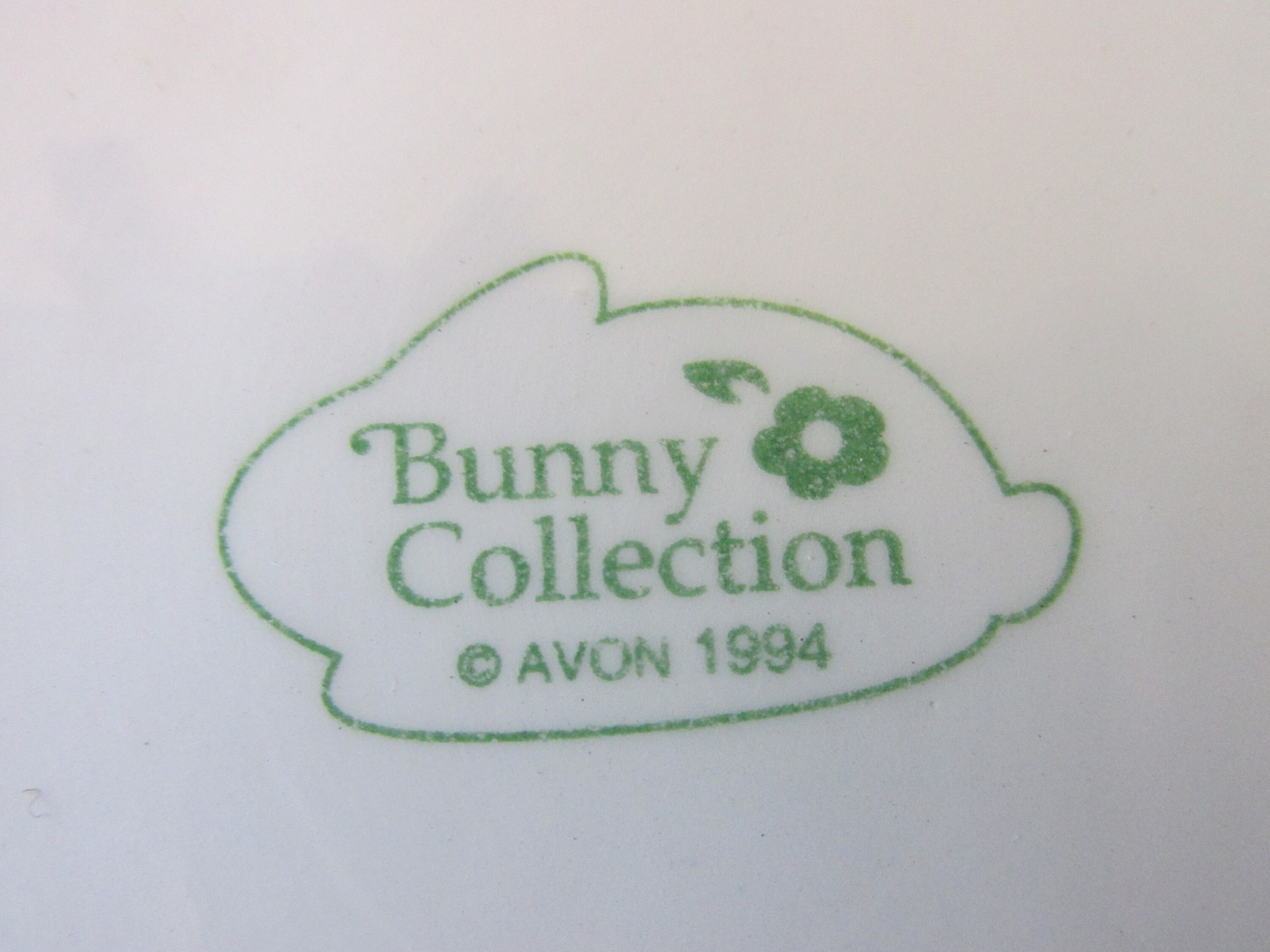 Vintage Avon Bunny Collection 7" Dessert Plate, Bunny Motif, Floral ...