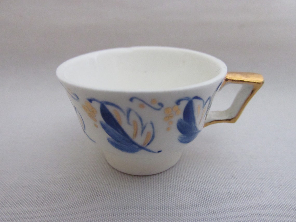 Vintage Very Small English Bone China Miniature Cup & Saucer - Etsy
