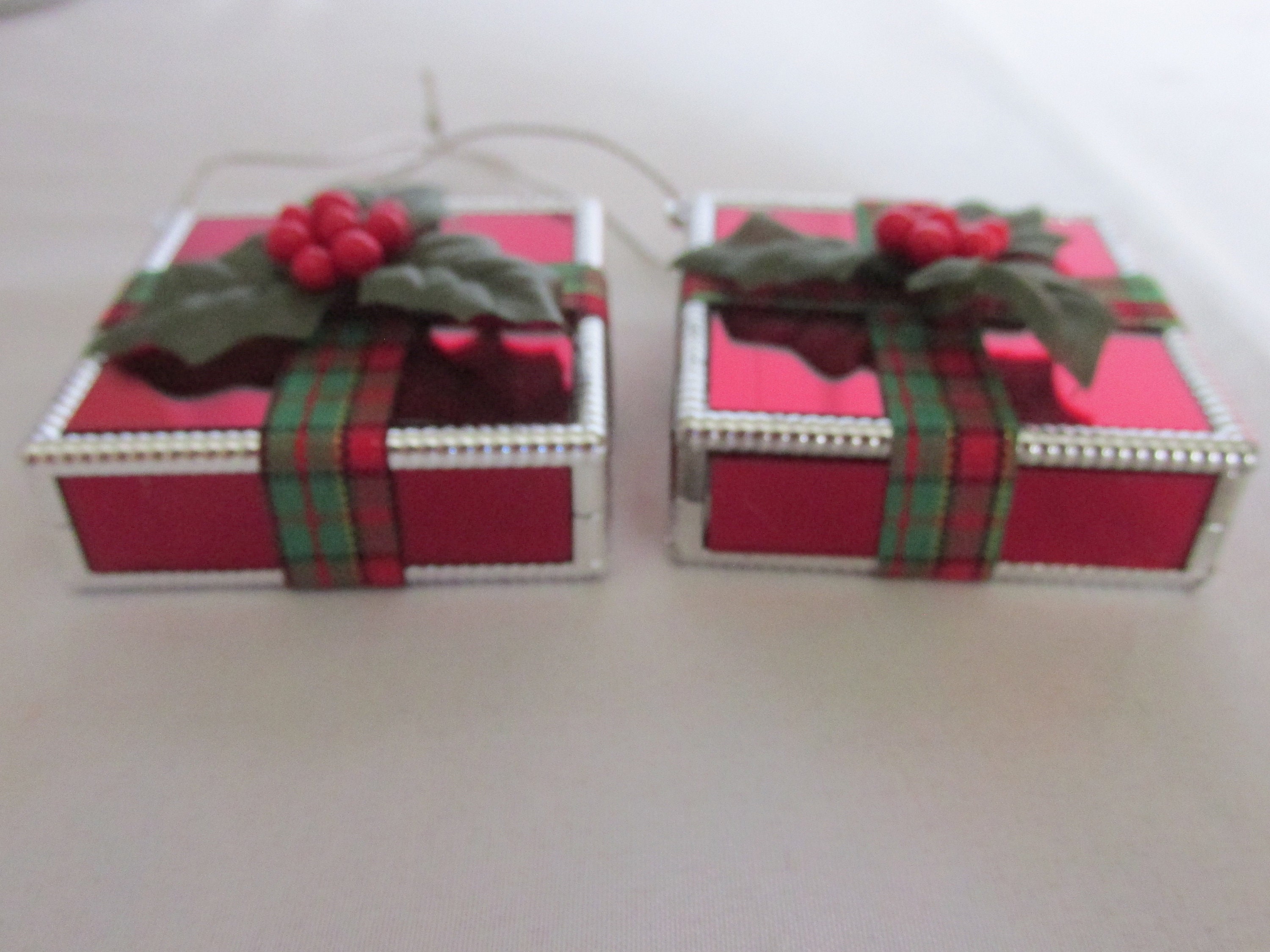Vintage Avon "all Wrapped up for Christmas" Mirrored Ornaments, 2 ...