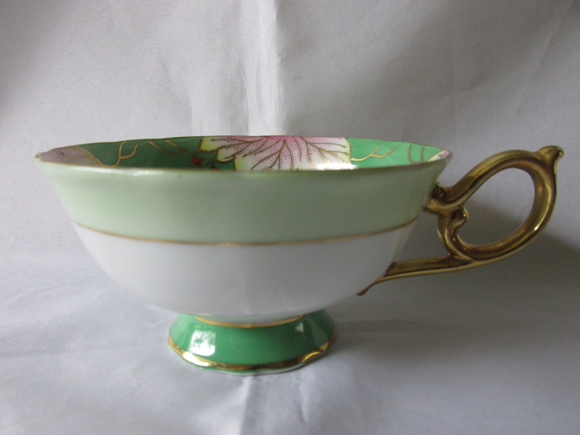 Vintage Shafford Japanese Bone China Footed Cup & Saucer - Etsy