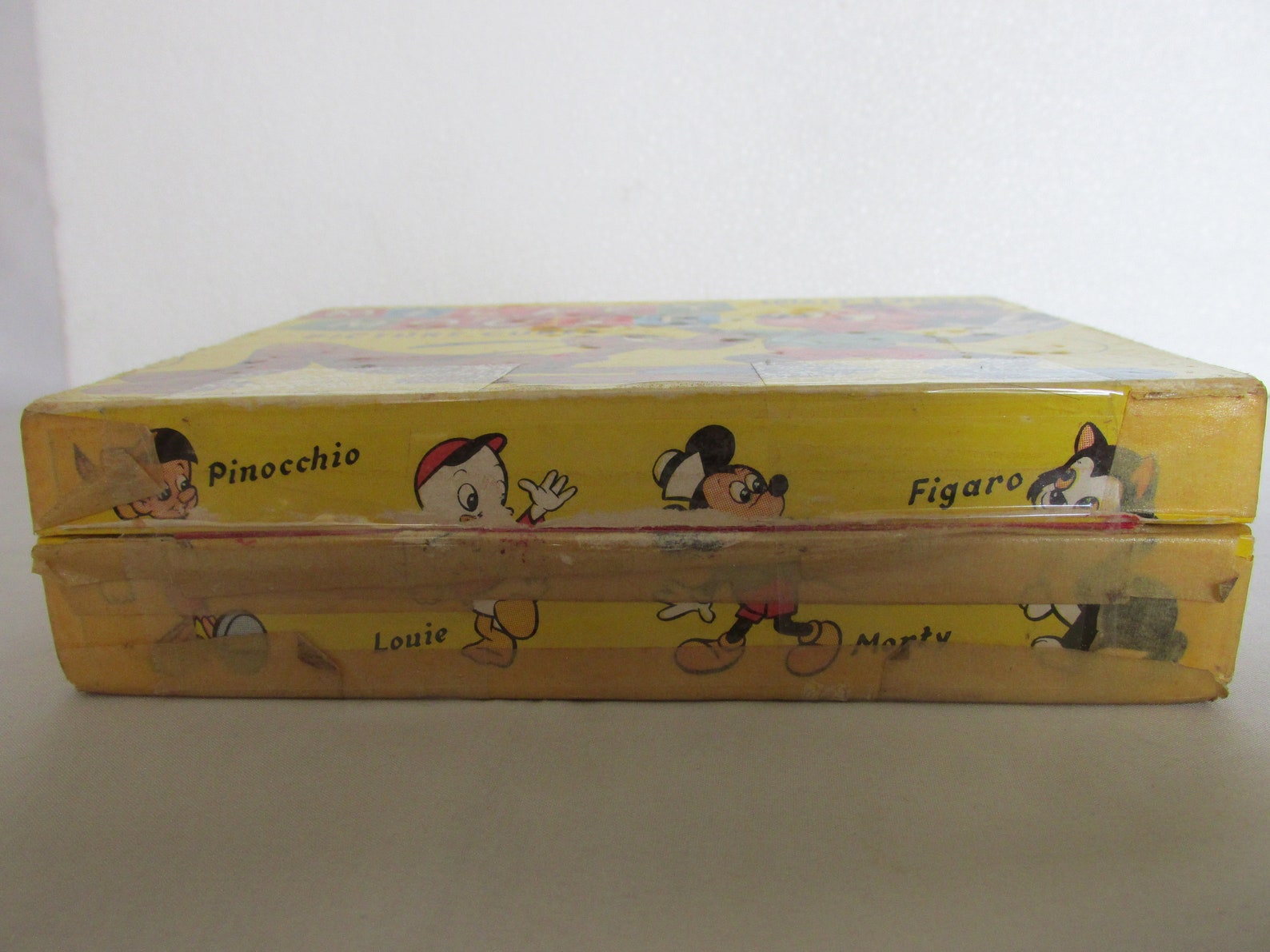 Vintage Disney Mickey Mouse Puzzle Blocks in Original Handled Box - 6 ...
