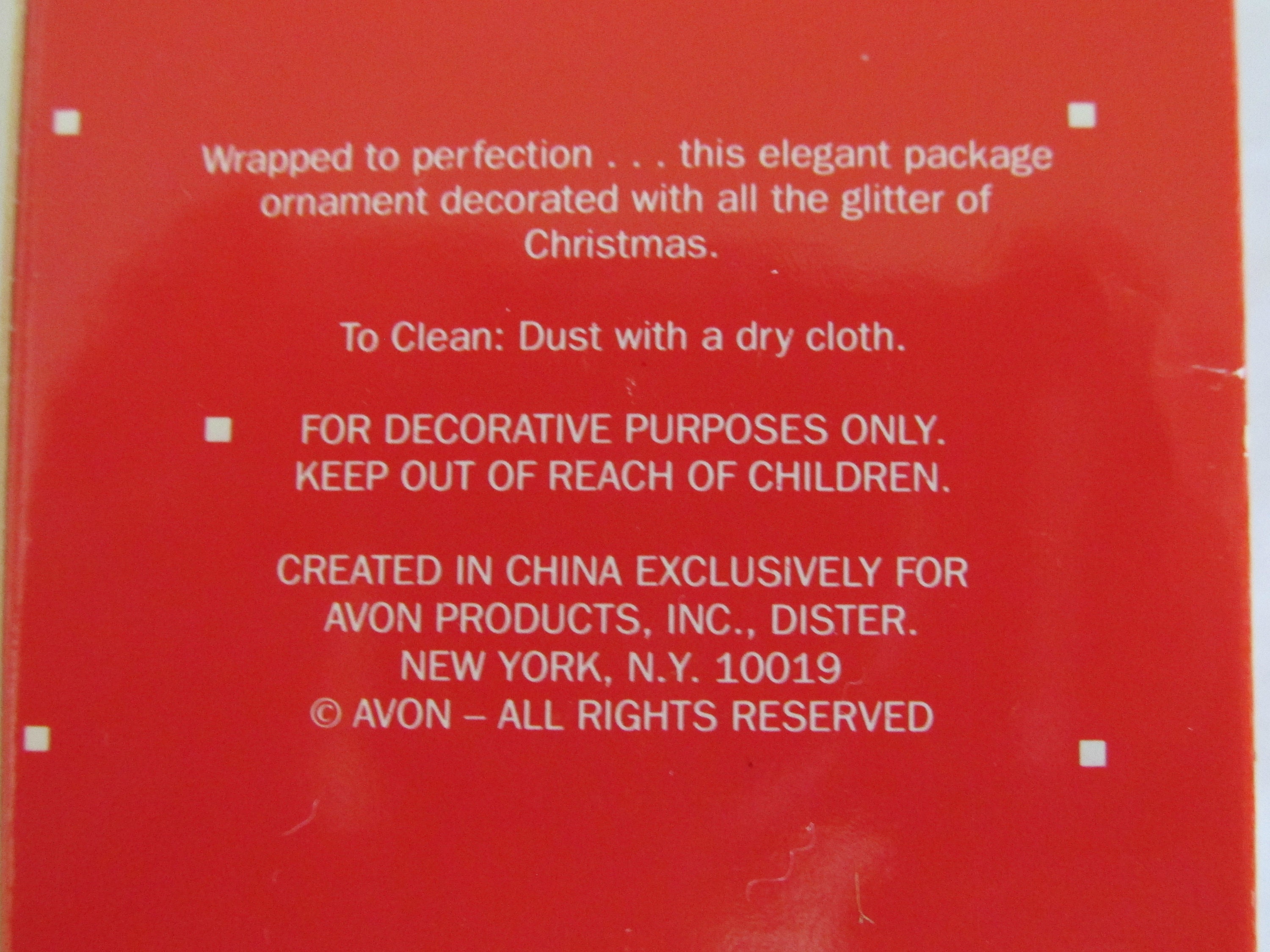 Vintage Avon "all Wrapped up for Christmas" Mirrored Ornaments, 2 ...