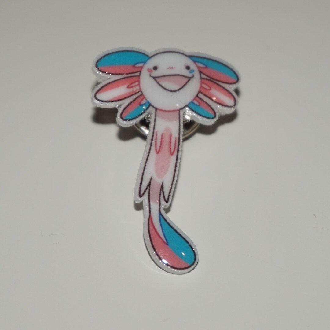 Transgender Pride Axolotl Pin Subtle Discreet LGBTQA Pride - Etsy Australia