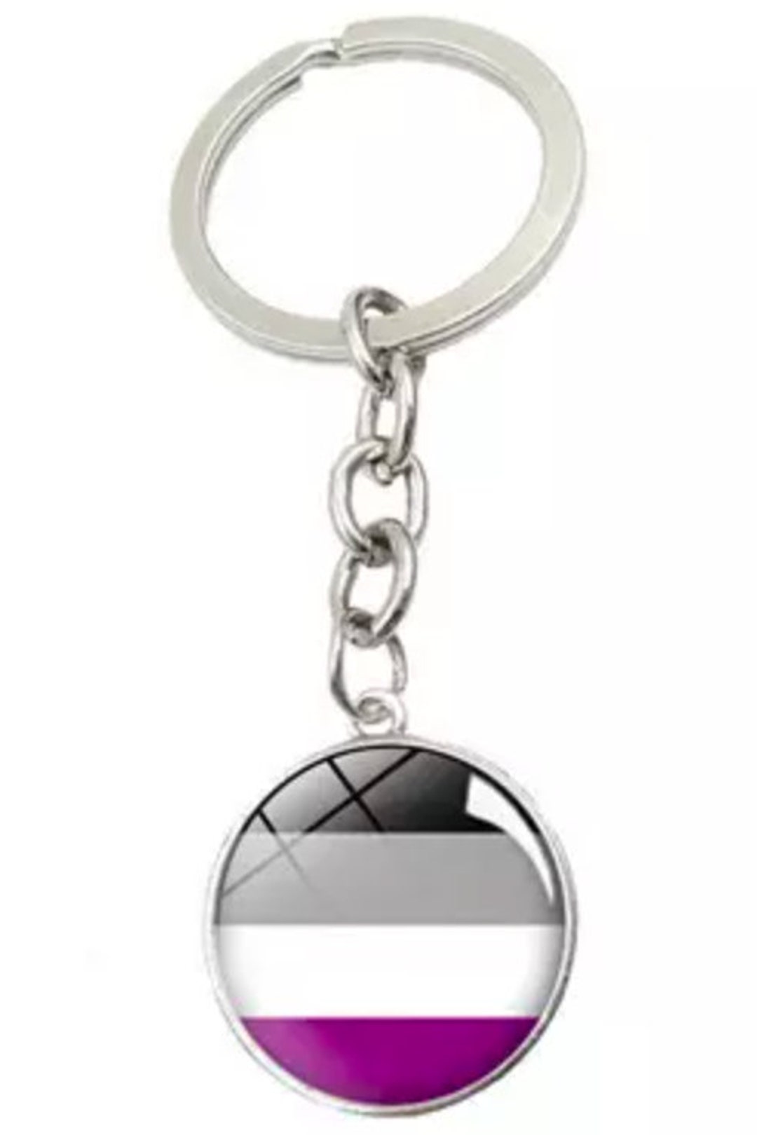 Asexual Pride Metal Keychain - Etsy Australia